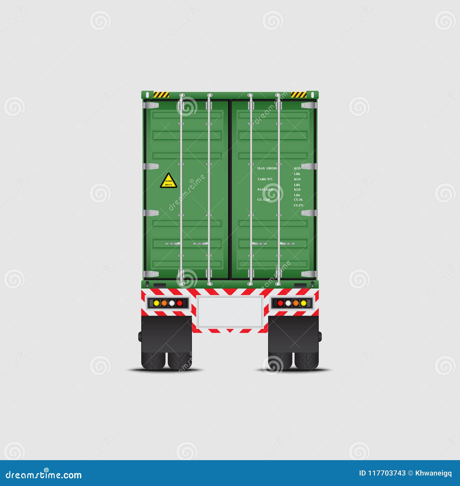 Container Trailers Stands On Loading In Freight Terminal Royalty-Free ...