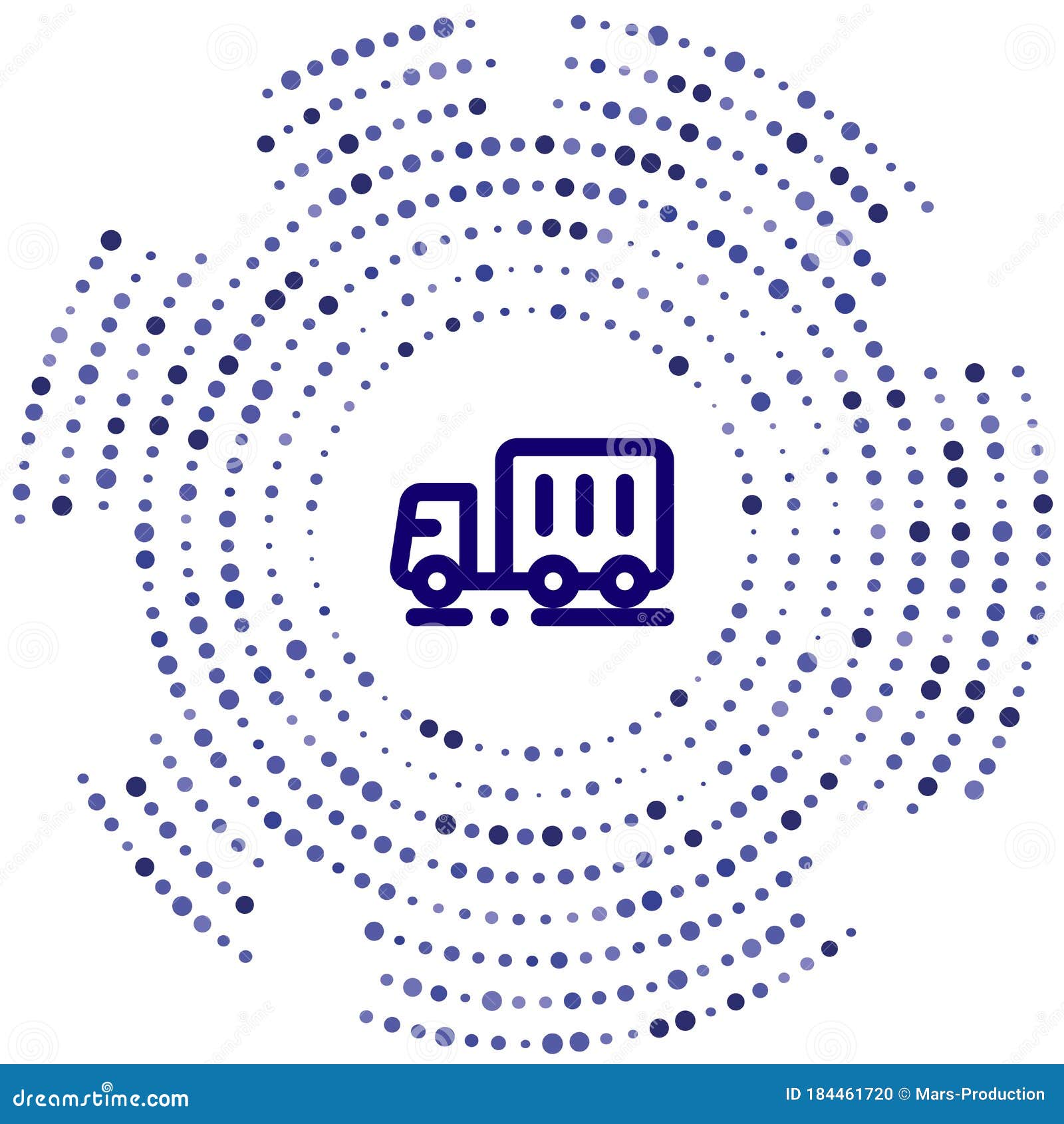 Container Truck Vector Icon. Container Truck Editable Stroke Stock ...