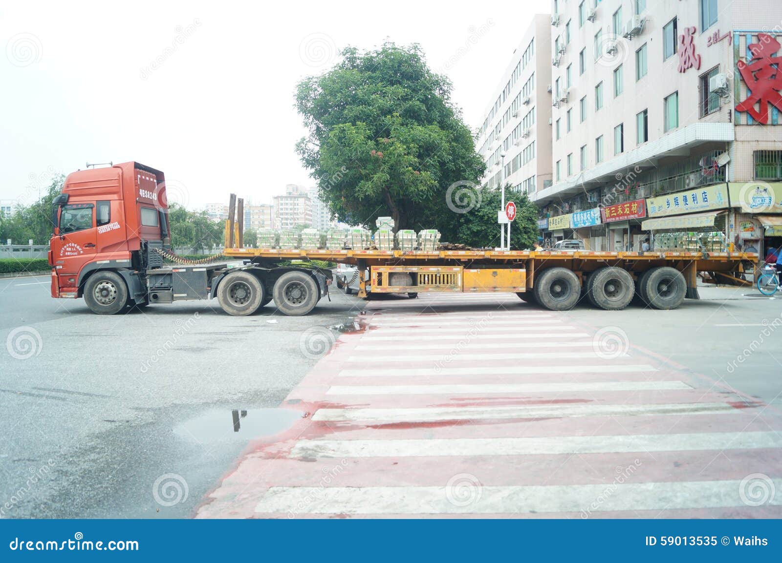 Container Trucks in Loading and Unloading Goods Editorial Image - Image ...