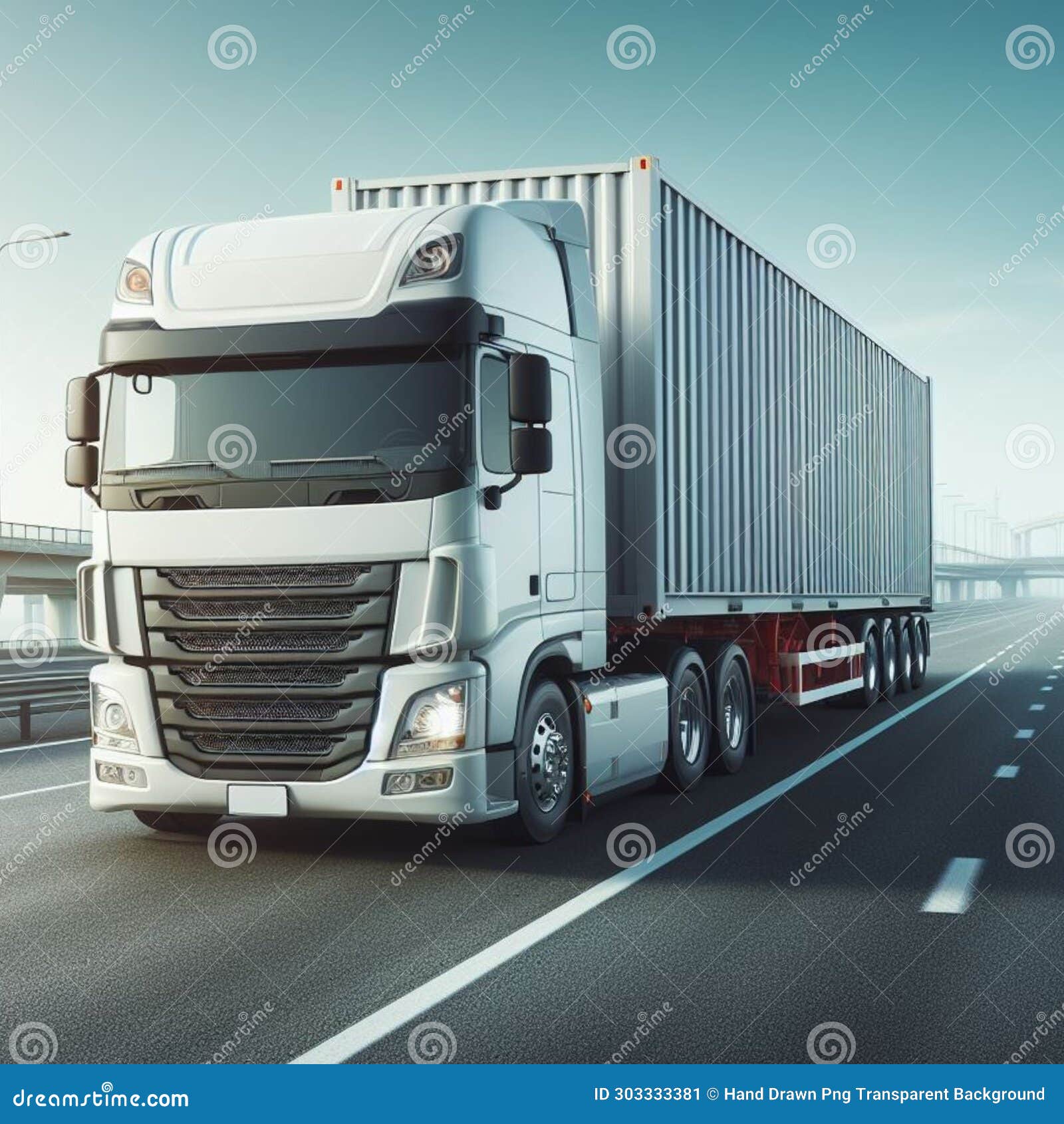 Container Trucks and Semi-trucks for Distribution of Export and Import ...