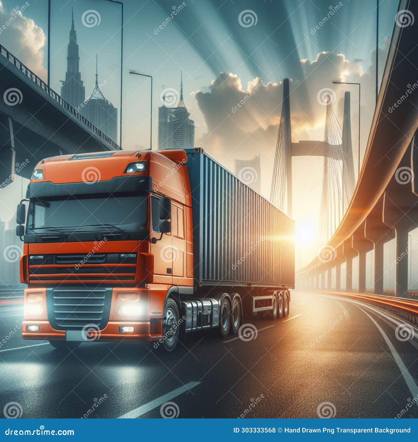 Container Trucks and Semi-trucks for Distribution of Export and Import ...