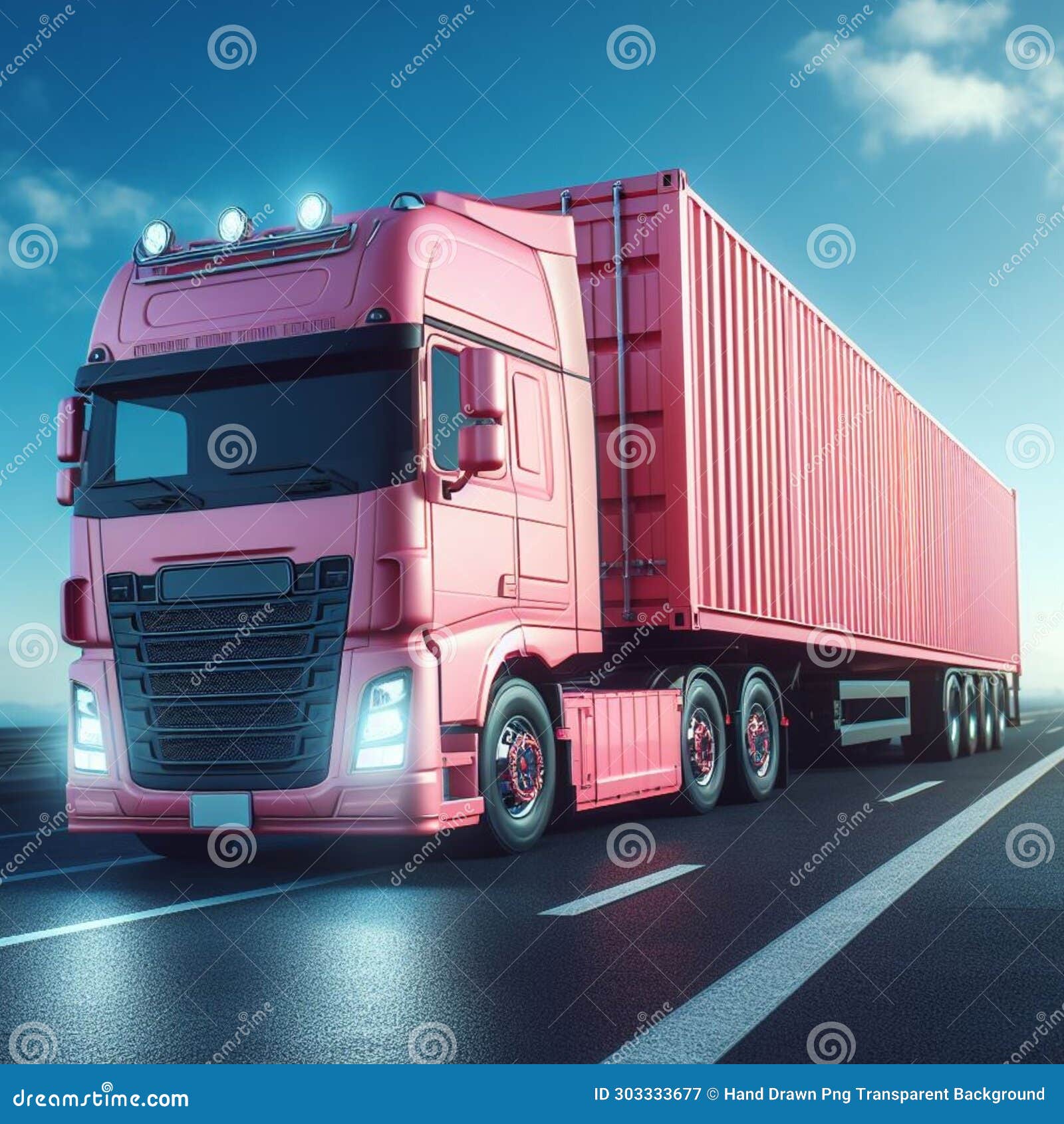 Container Trucks and Semi-trucks for Distribution of Export and Import ...