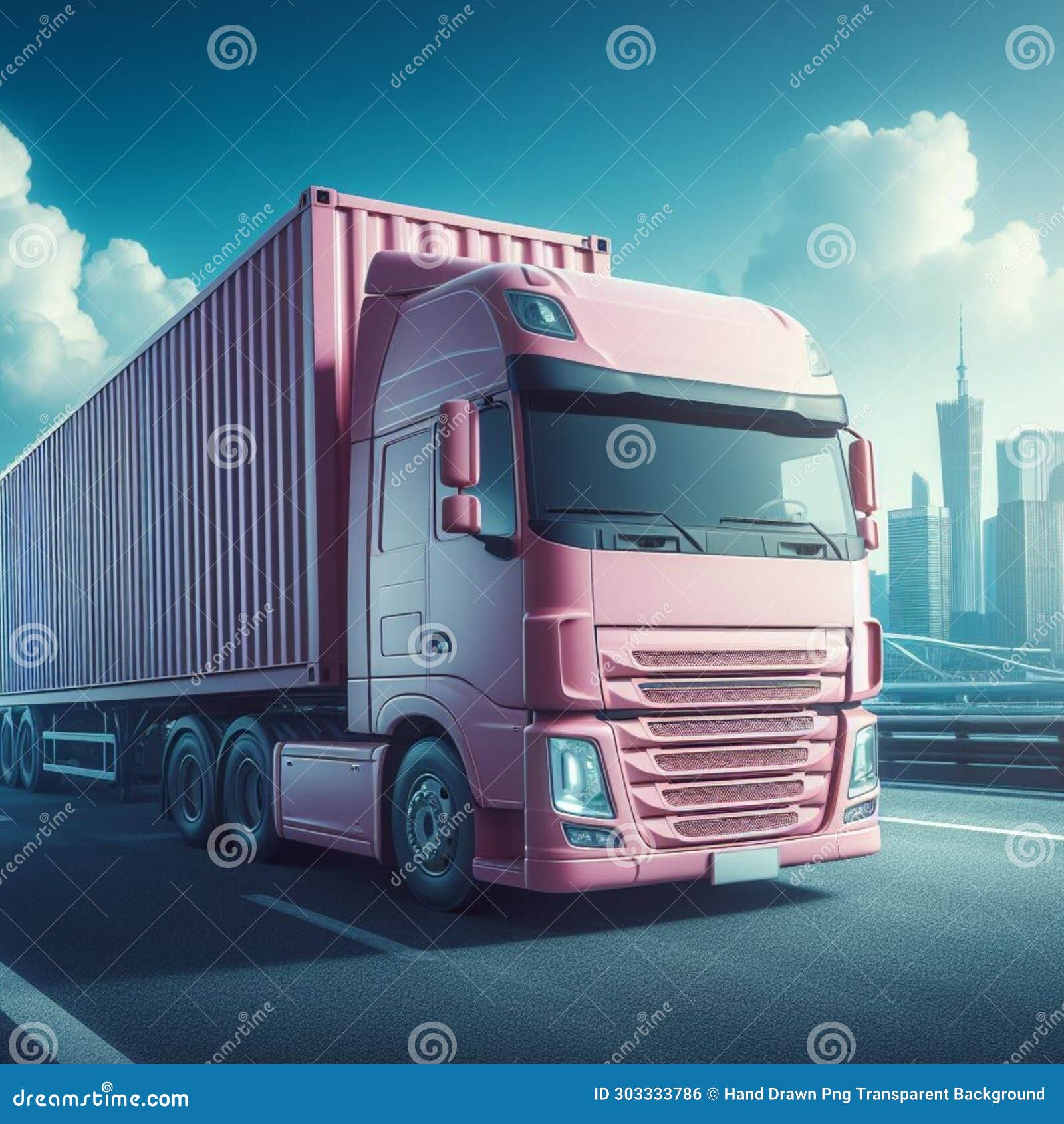 Container Trucks and Semi-trucks for Distribution of Export and Import ...