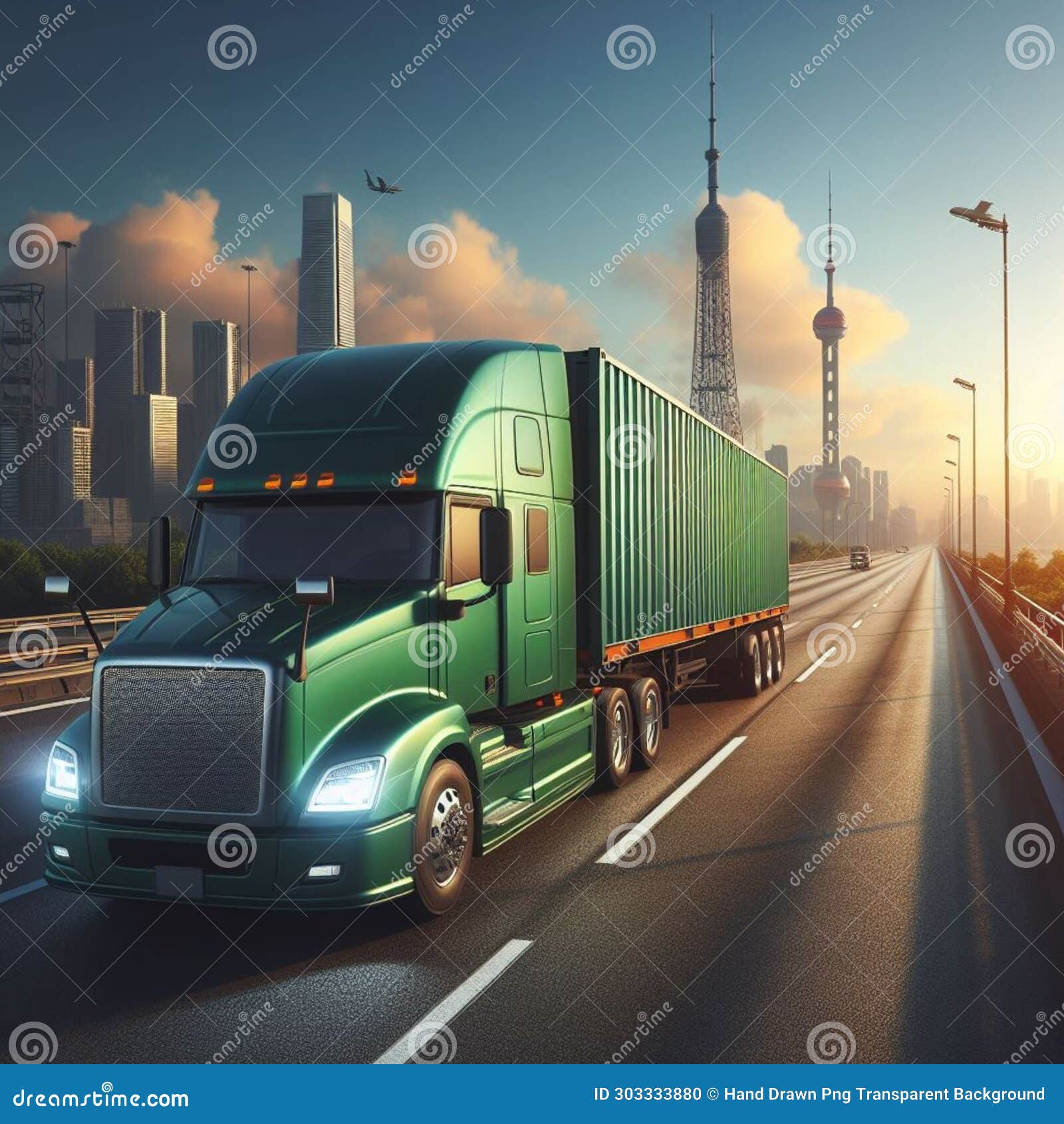 Container Trucks and Semi-trucks for Distribution of Export and Import ...