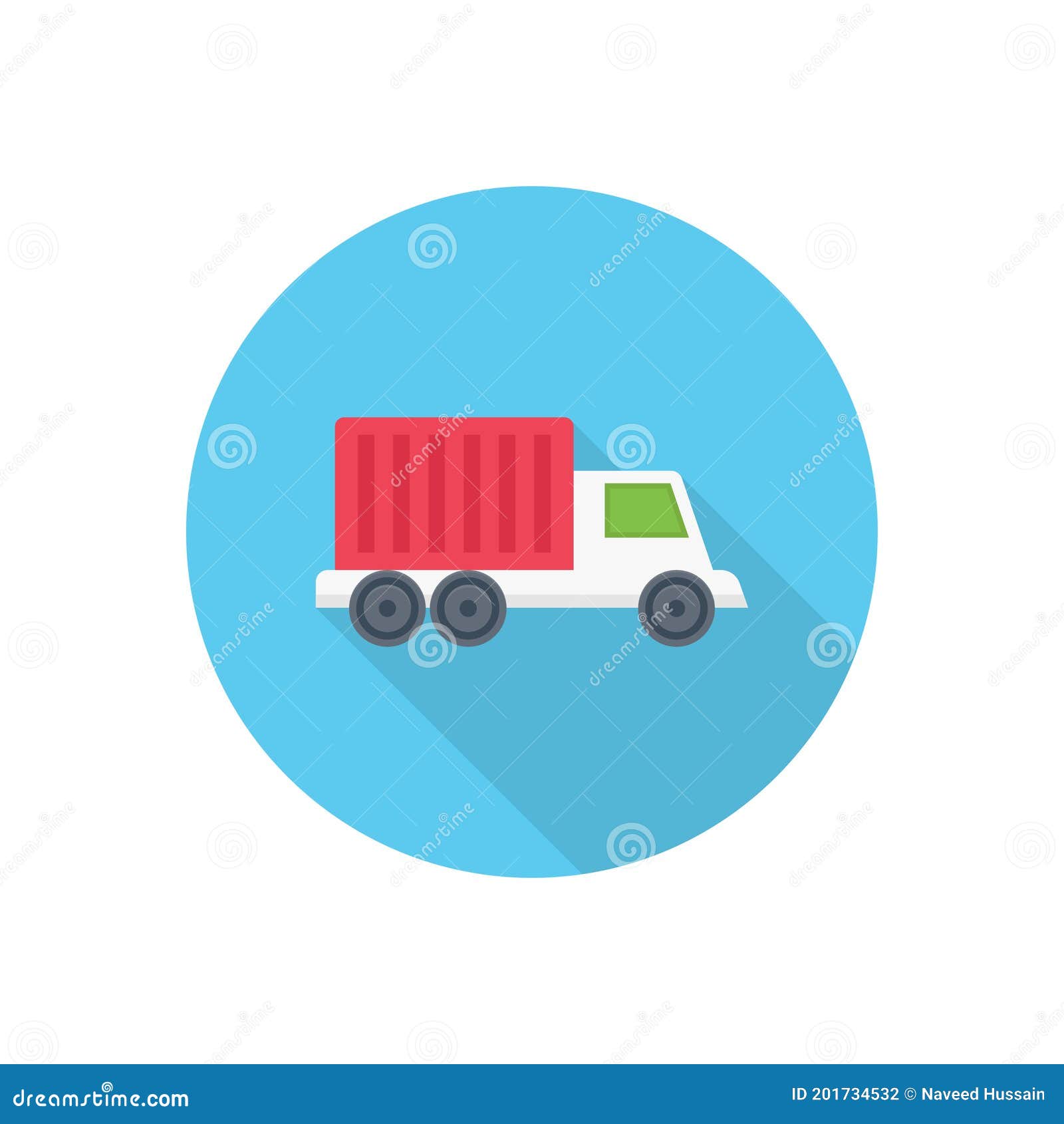 Container Vector Flat Color Icon Stock Vector - Illustration of ...