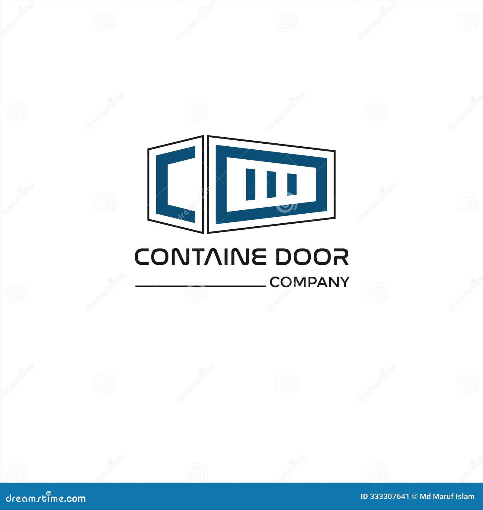 Container Vector Monogram Logo Design with CD Letter Vector Template ...