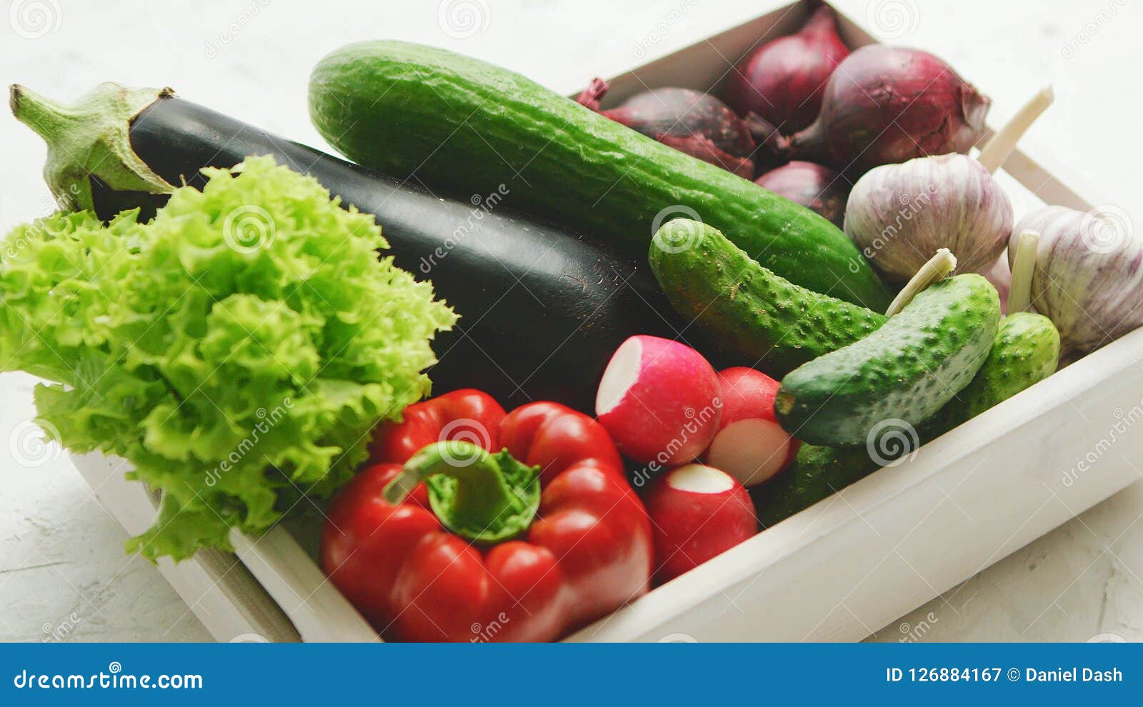 Container with Vegetable Assortment Stock Image - Image of green ...