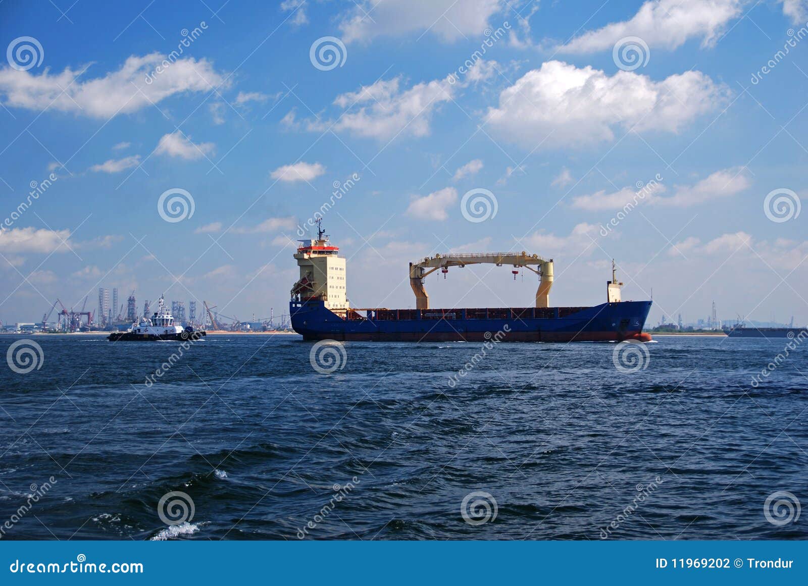 Container Vessel Transiting Singapore Anchorage. Stock Photo - Image of ...