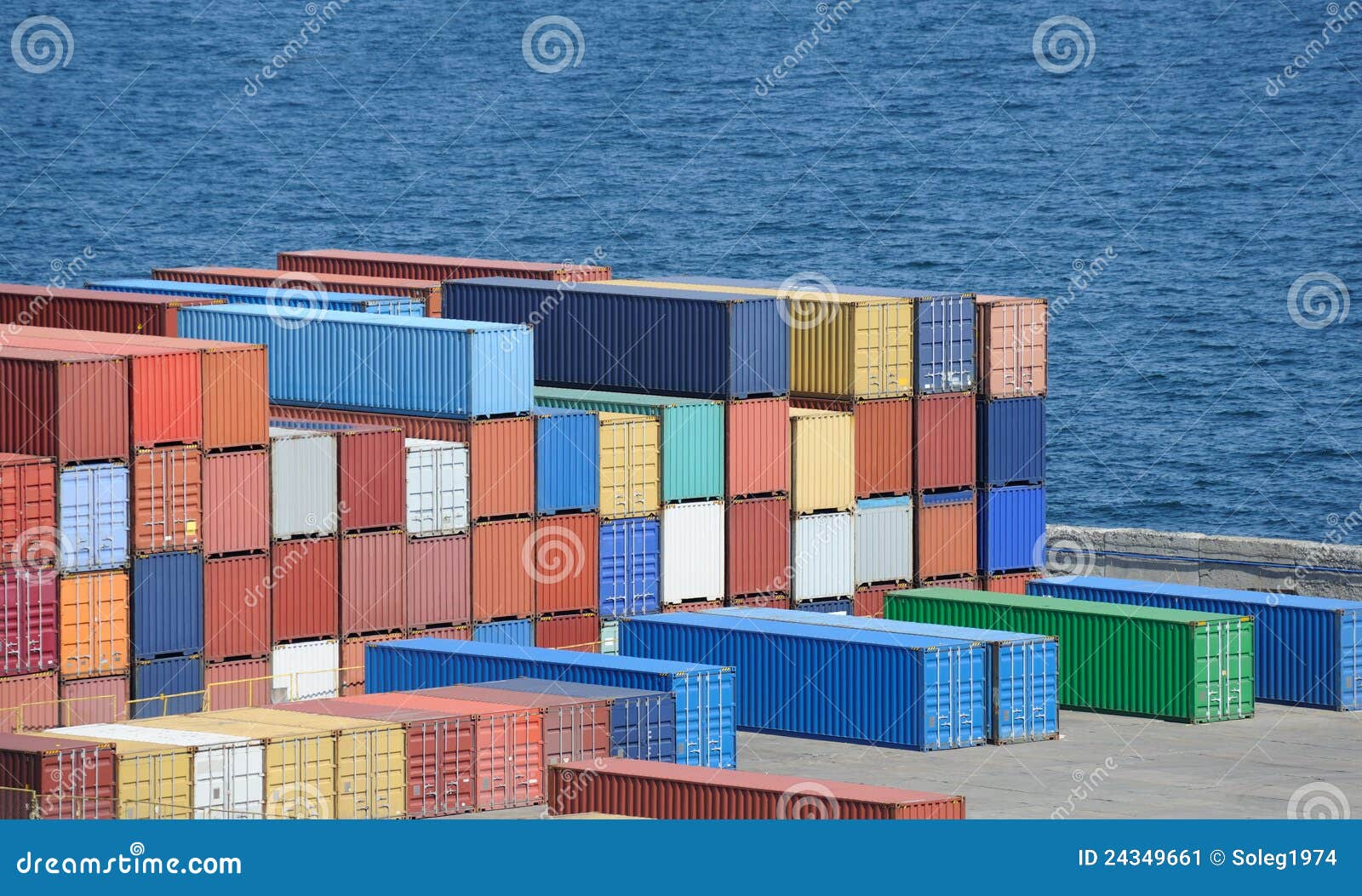 Container warehouse stock image. Image of container, international ...