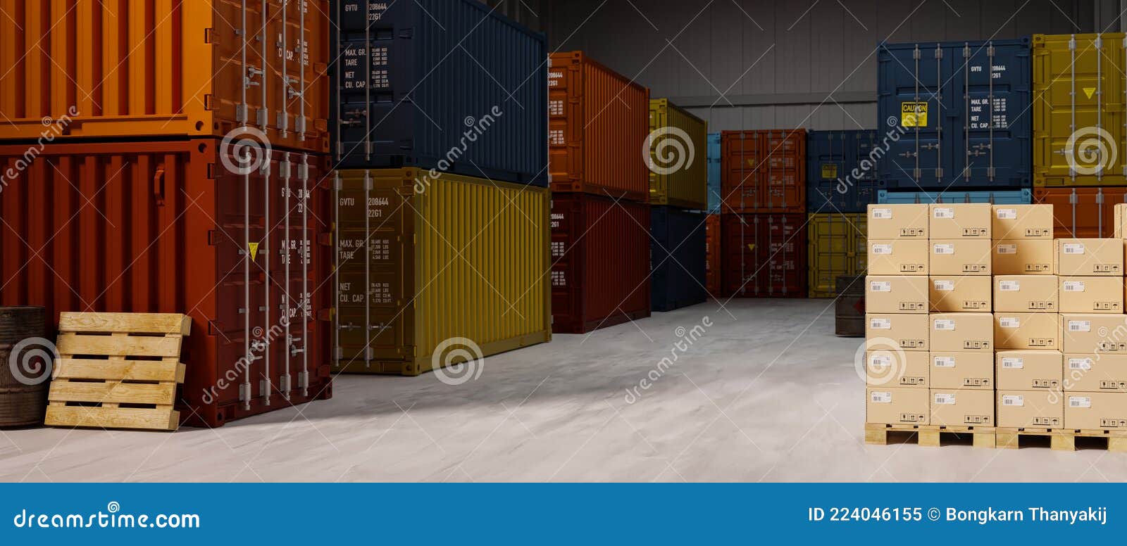 Container Warehouse For Import And Export Business, Logistic Company ...