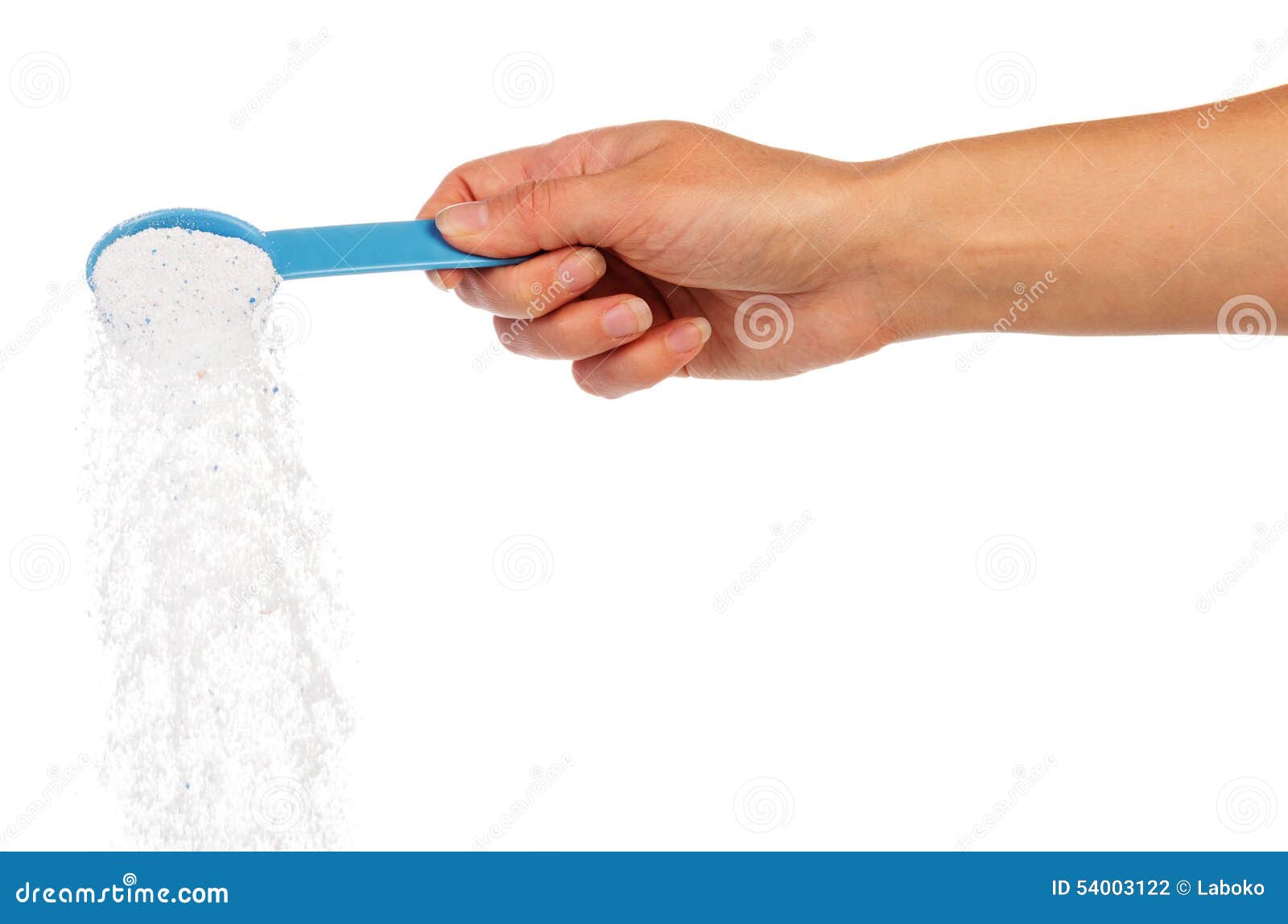 Container with Washing Powder in Hand Stock Photo - Image of hand, pure ...