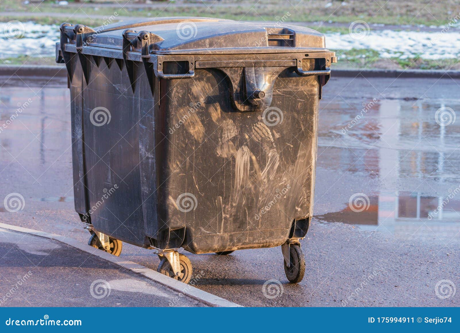 Container for the Waste Collection. Stock Image - Image of closed ...