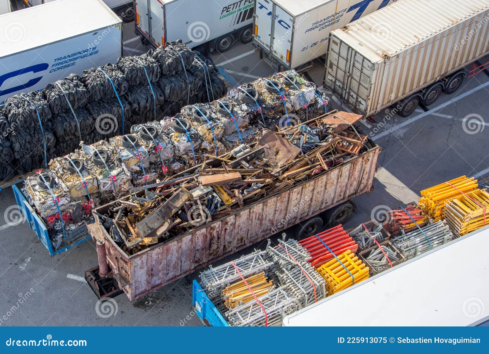 Container of Waste, Export of Pollution To Another Place Editorial ...