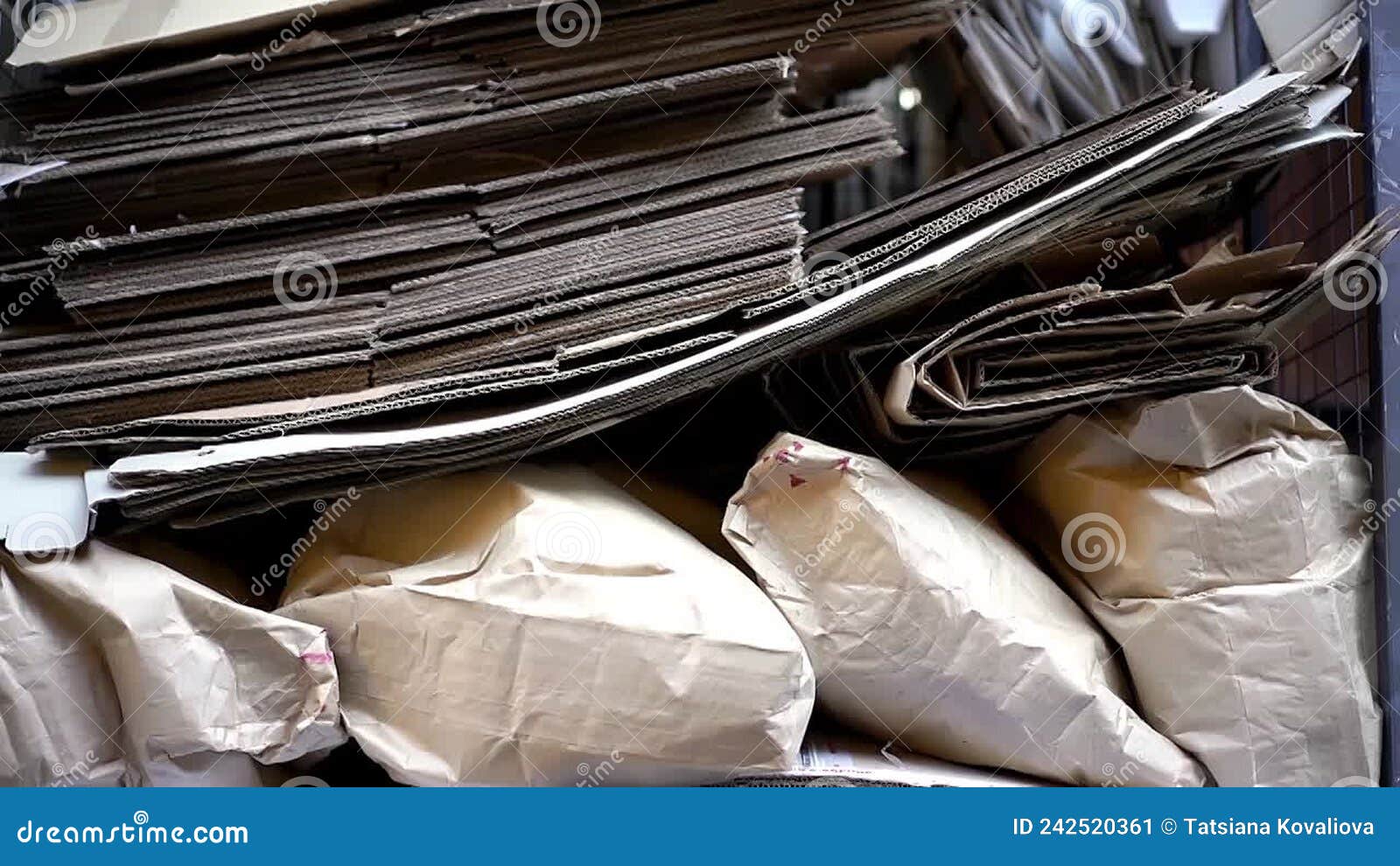 Container with Waste Paper for Paper Recycling. Stock Video - Video of ...