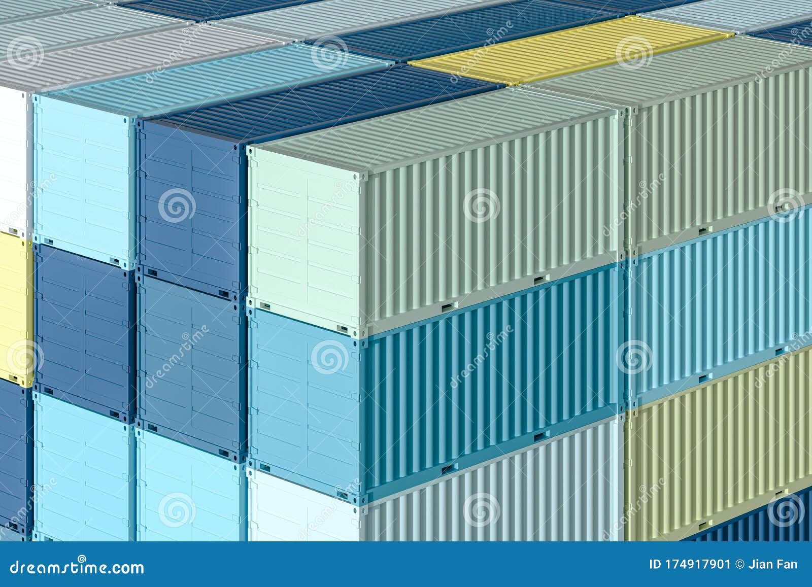 Container and Weight,logistics and Transmission,3d Rendering Stock ...