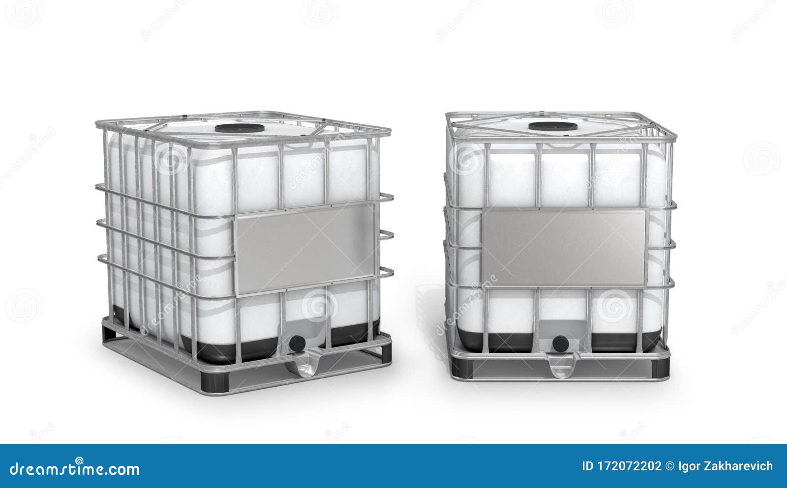 Container. White Water Tank Isolated on White Background Stock ...