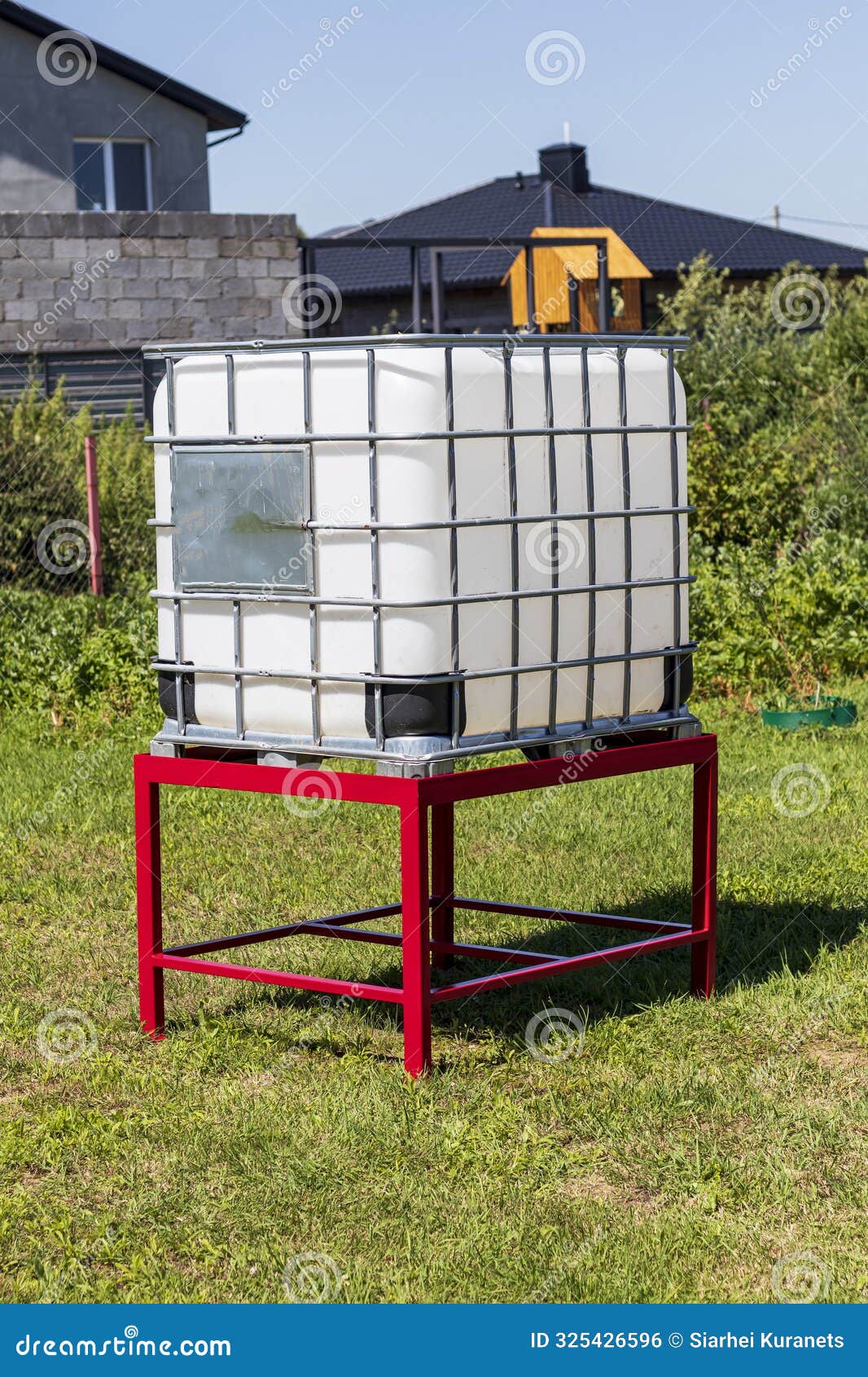 Container. White Water Tank. Shallow Depth of Field. Daylight Stock ...
