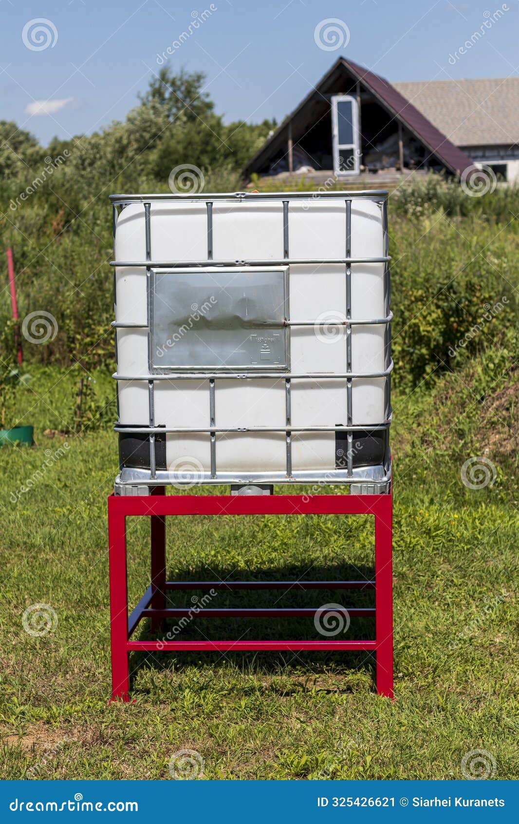 Container. White Water Tank. Shallow Depth of Field. Daylight Stock ...