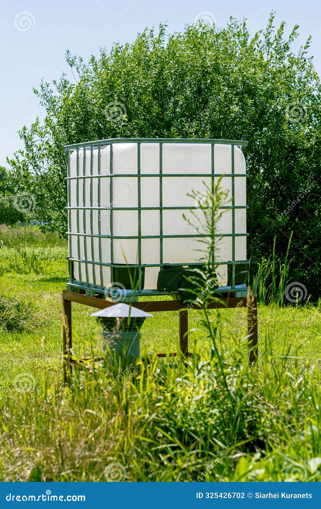 Container. White Water Tank. Shallow Depth of Field. Daylight Stock ...