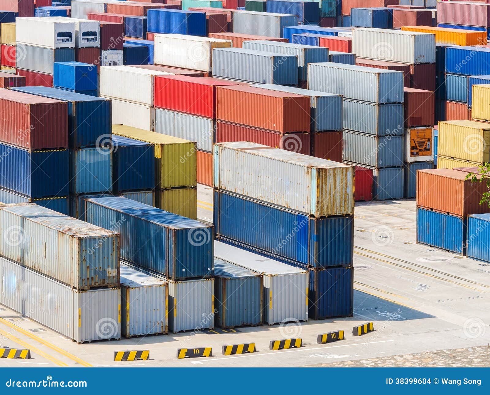 Container Yard stock photo. Image of trade, harbor, business - 38399604