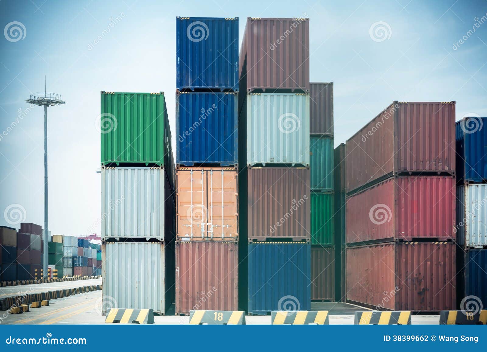 Container Yard stock photo. Image of intermodal, export - 38399662