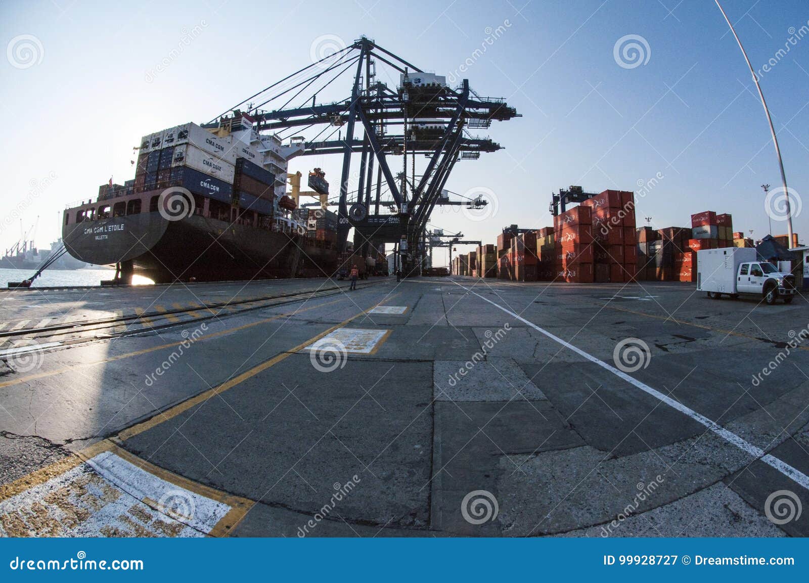 Container Yard editorial photography. Image of commercial - 99928727
