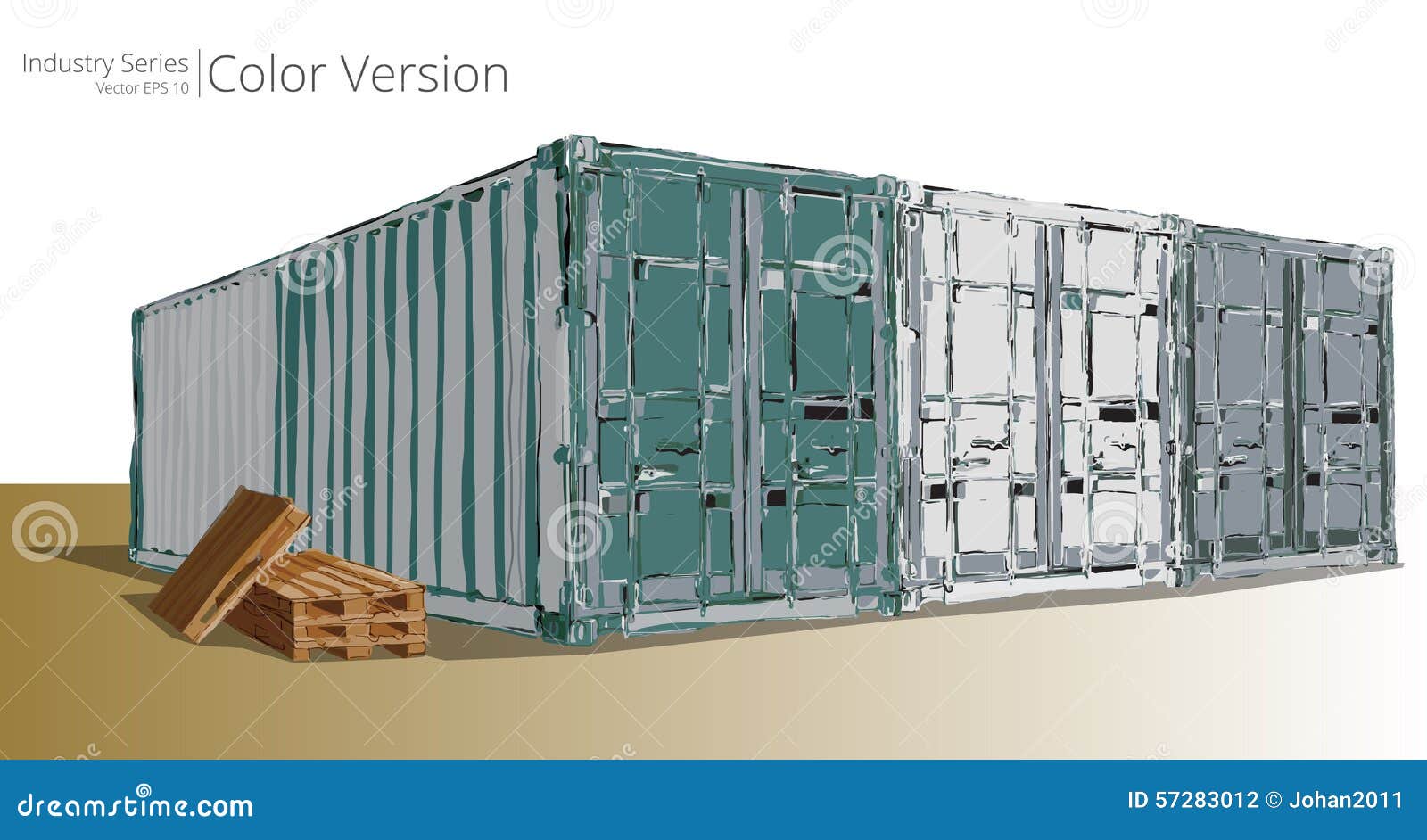 Container Yard. stock vector. Illustration of freight - 57283012