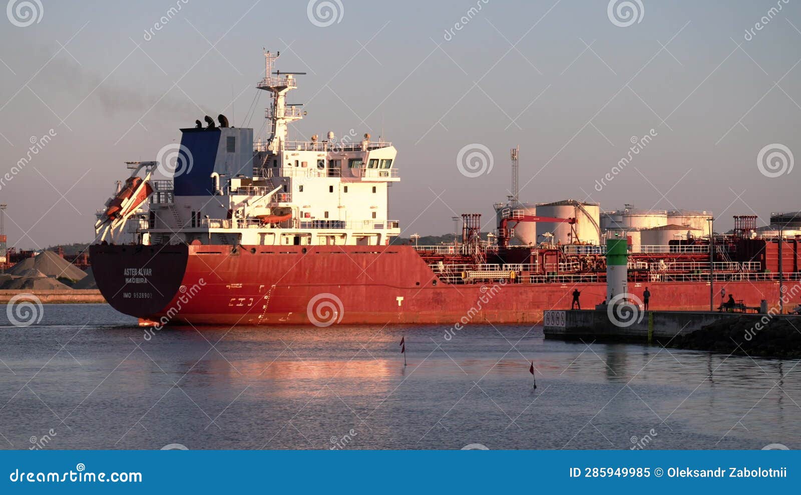 A Containerized Cargo Ship Enters the Port for Unloading Stock Video ...