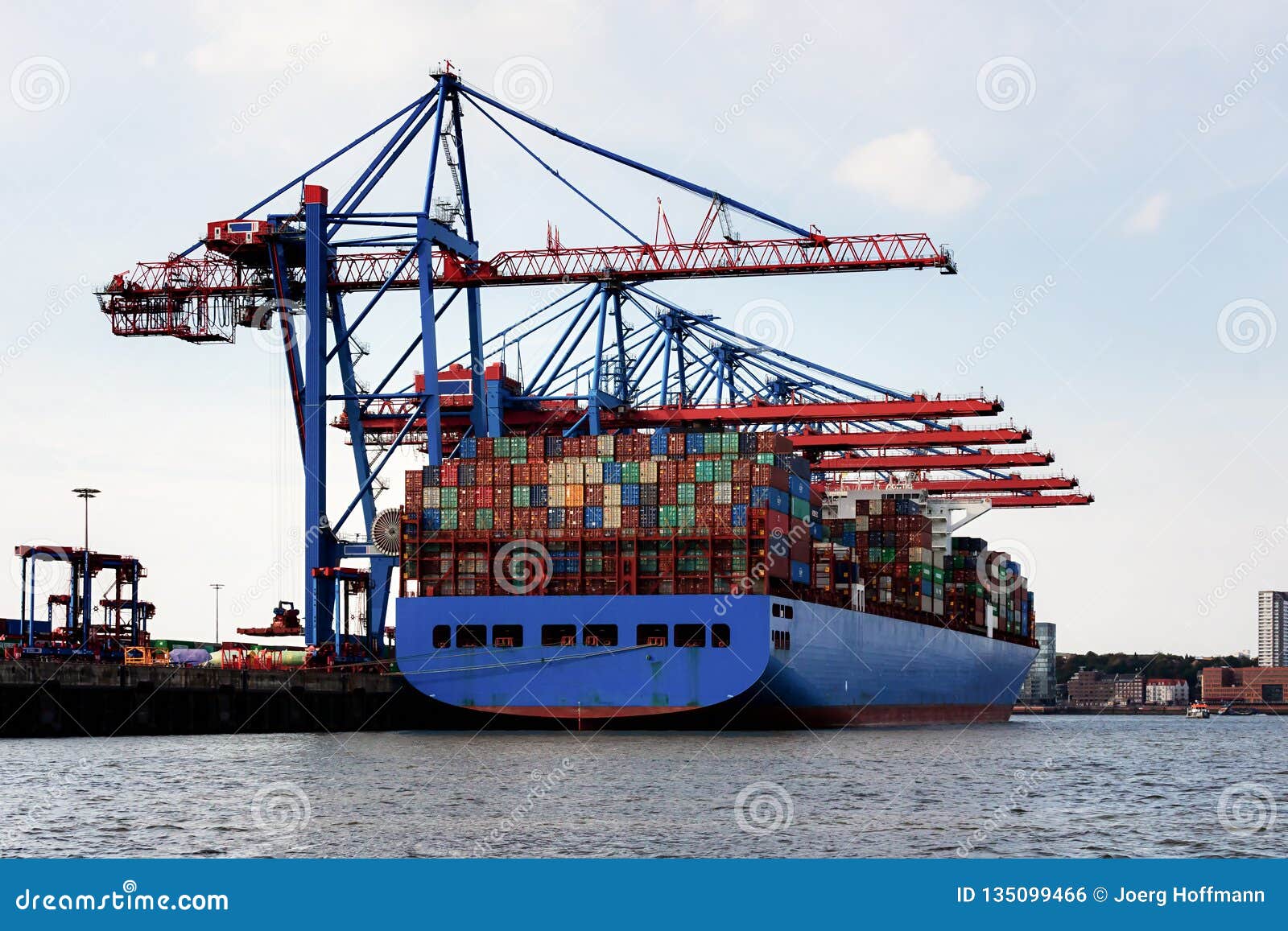 Portrait Of Containers Yard And Cargo Inspector On Container Truck ...