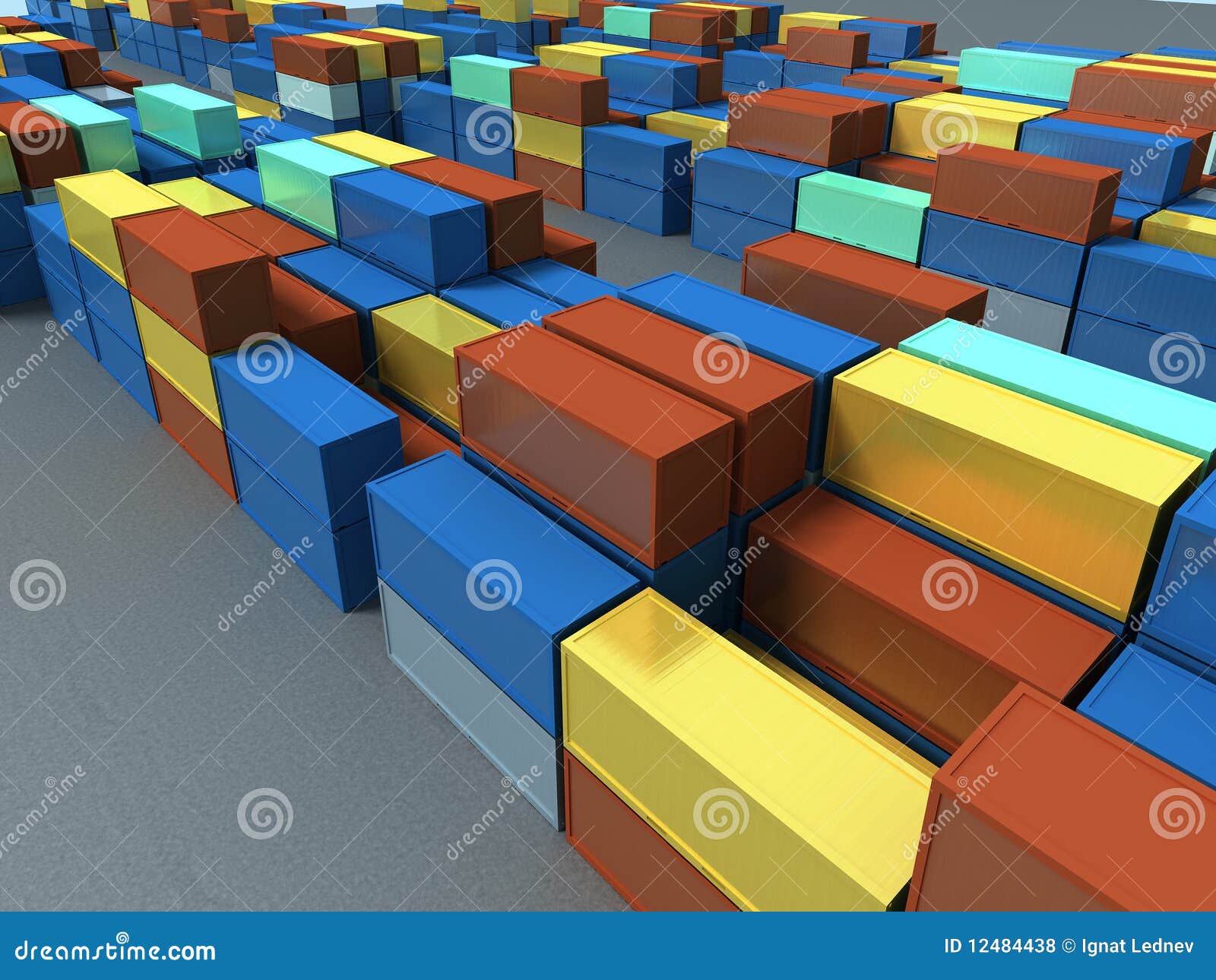 Containers stock illustration. Illustration of safe, storage - 12484438