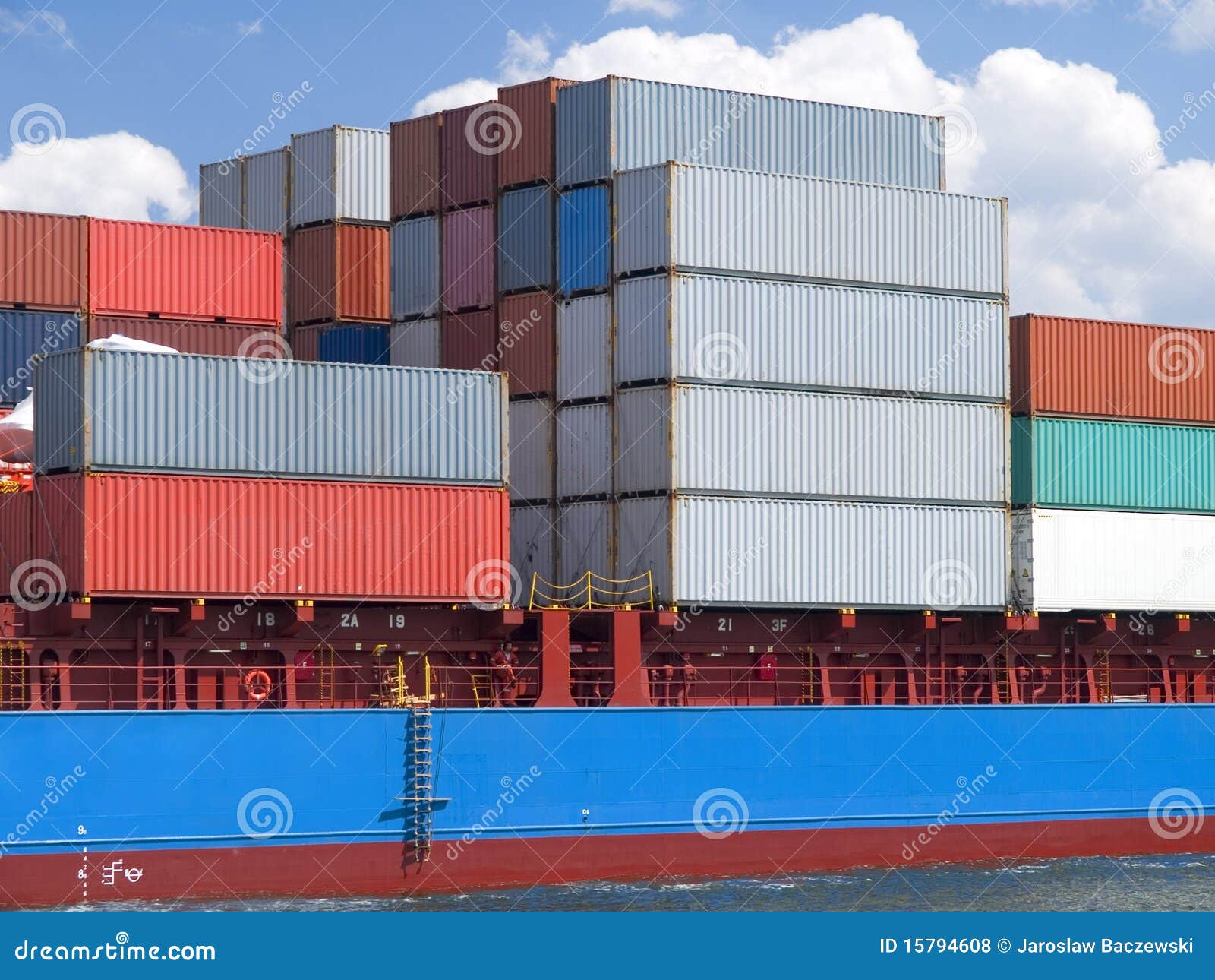 Containers stock photo. Image of transport, blue, equipment - 15794608