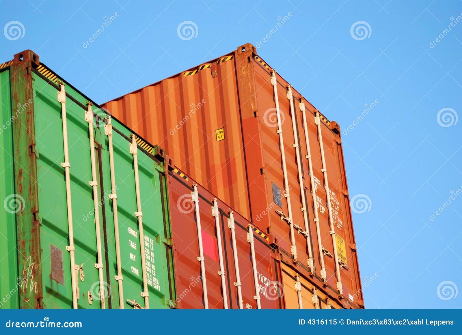 Containers stock image. Image of colorful, blue, colours - 4316115