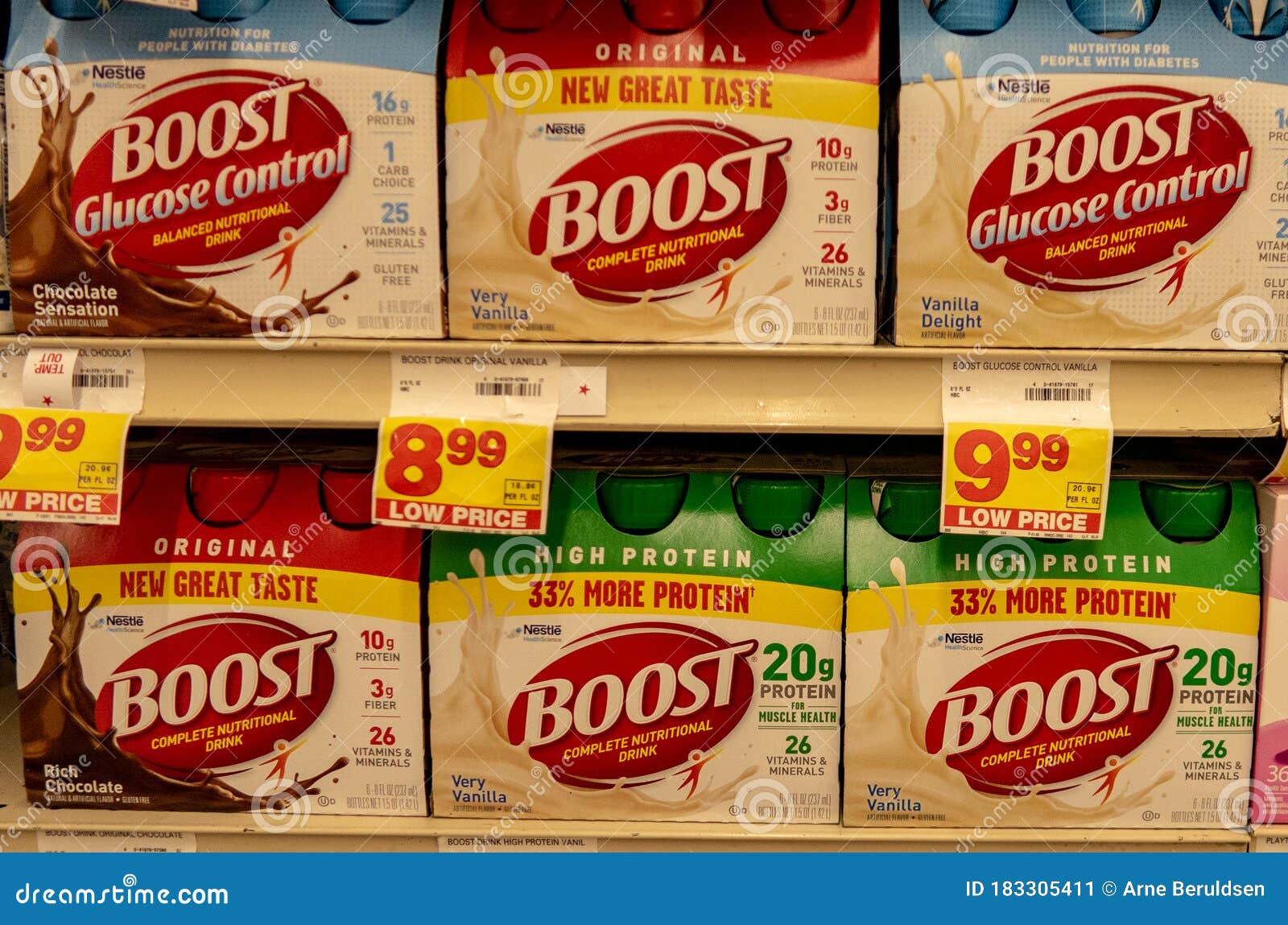 Containers of Boost Energy Drink Editorial Photo - Image of energy ...