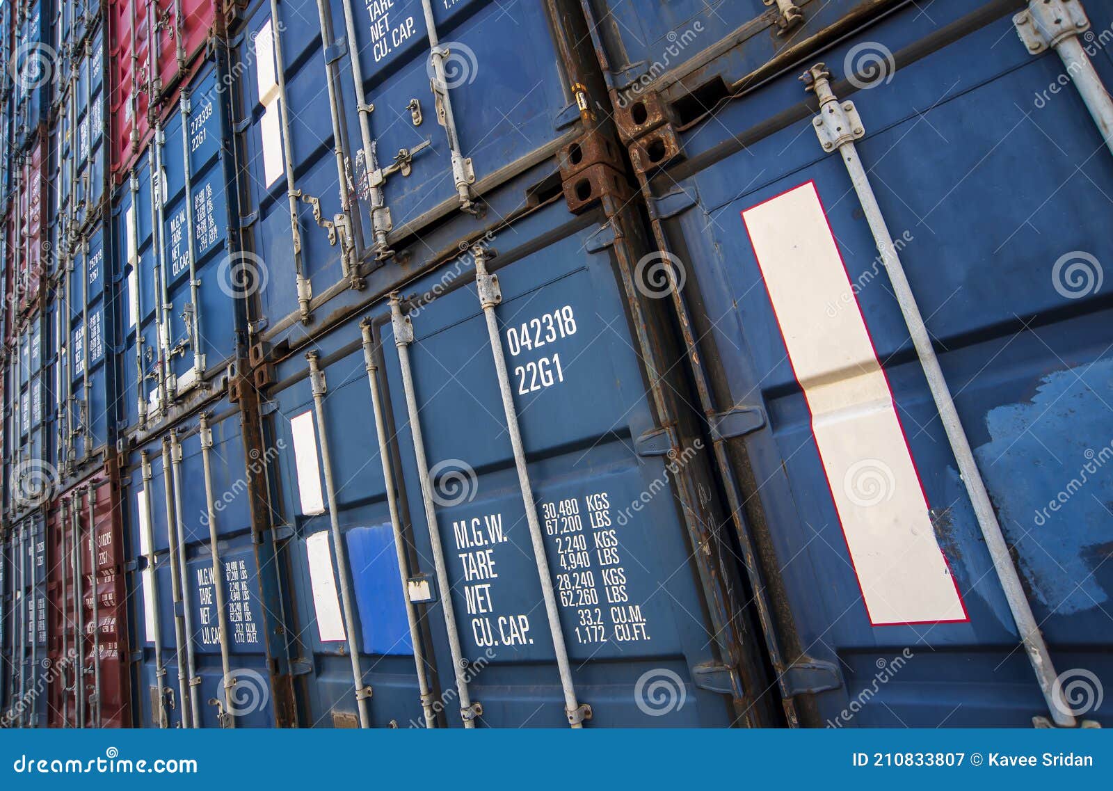 Containers Box for Logistic Export Import Business Stock Image - Image ...