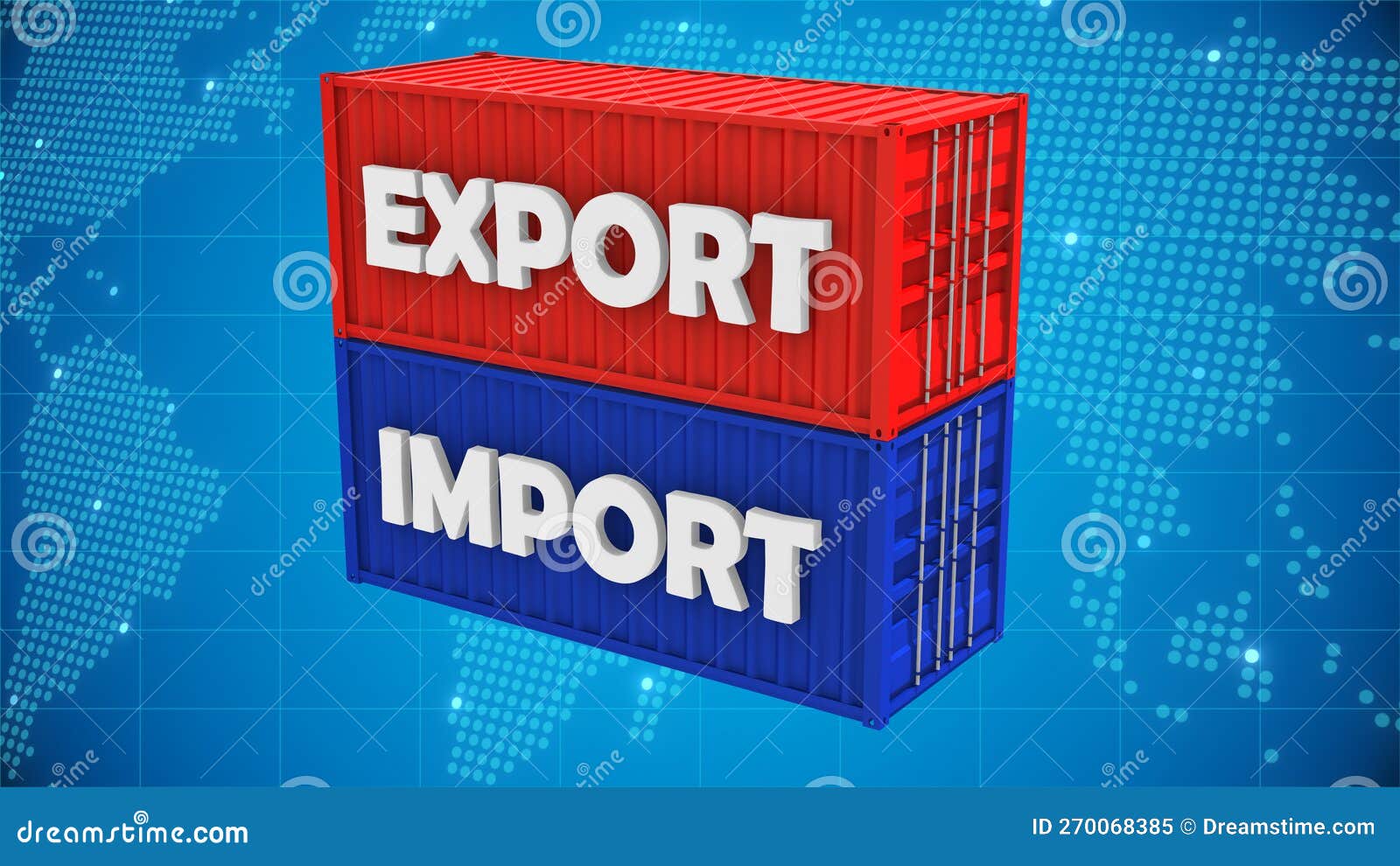 Containers Box for Logistic Import Export Business Stock Illustration ...
