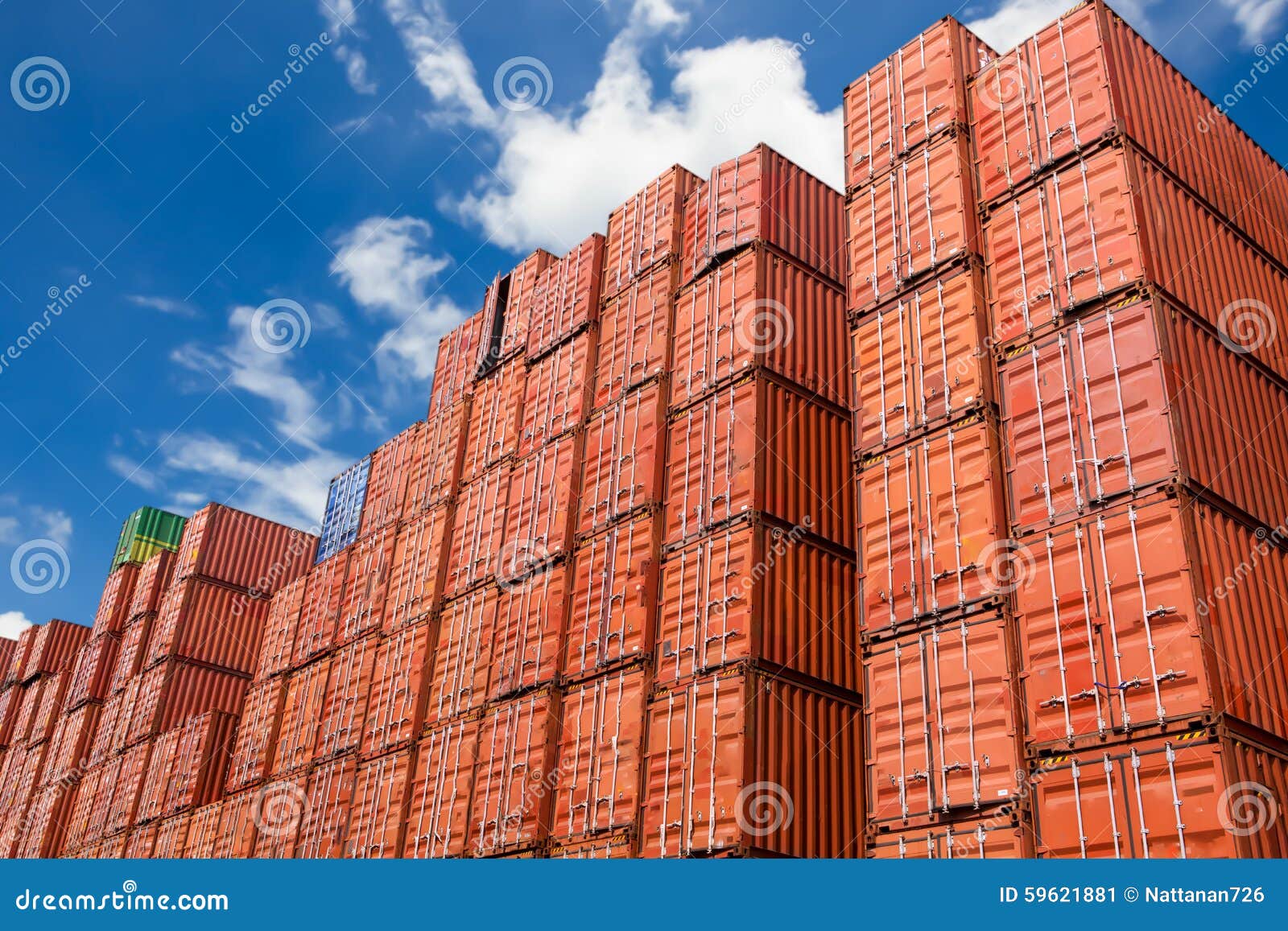 Containers stock image. Image of port, merchandise, gardening - 59621881
