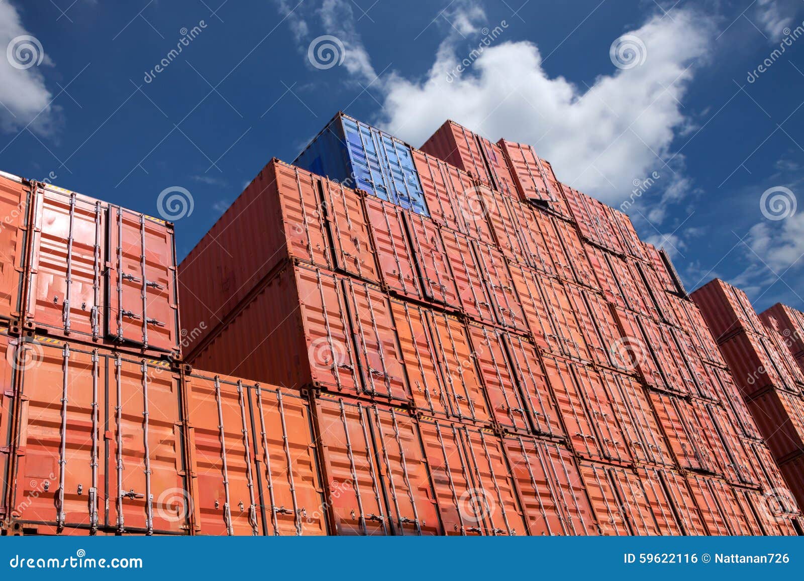 Containers stock photo. Image of warehouse, truck, port - 59622116