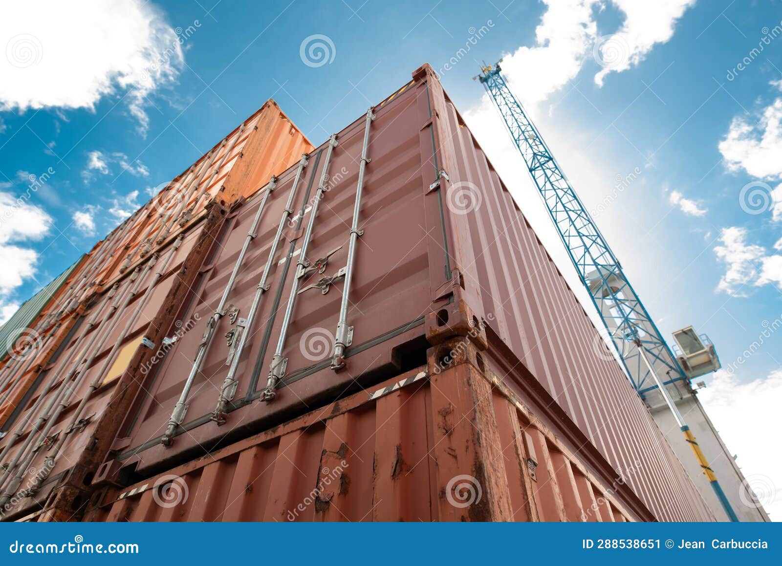 Containers Boxes for Cargo Ship Stock Image - Image of shipping, wing ...
