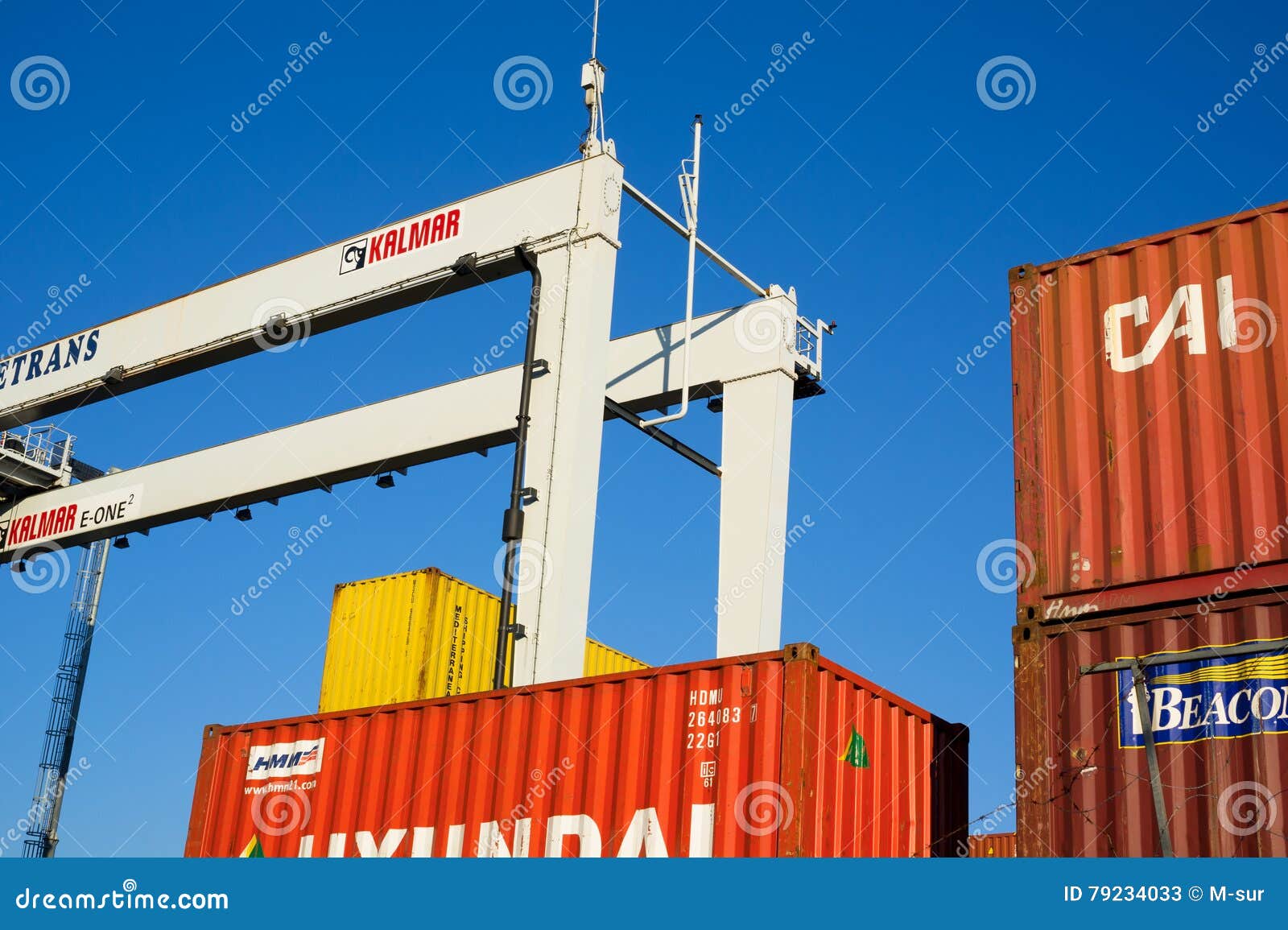 Containers with cargo editorial stock photo. Image of colorful - 79234033