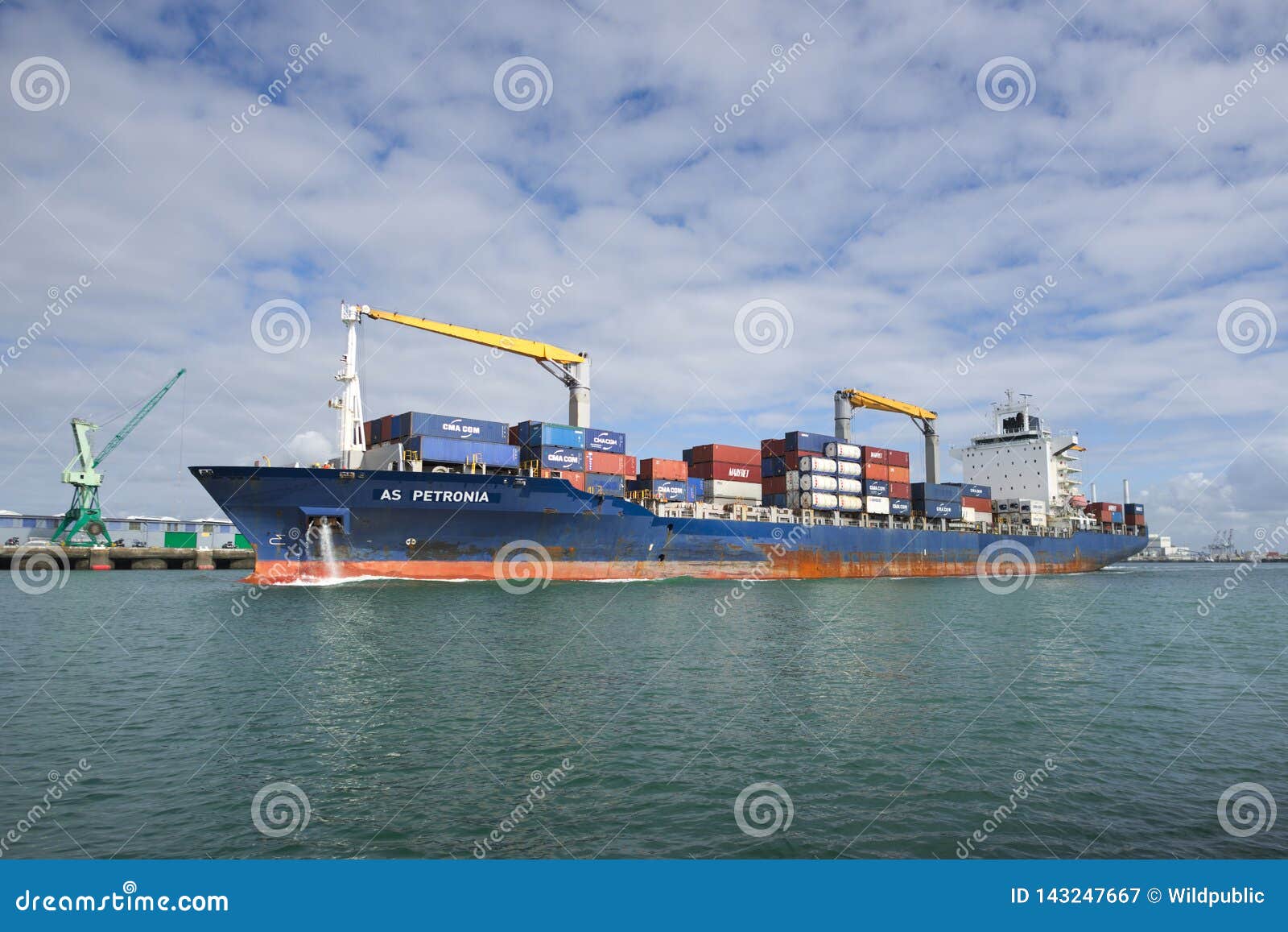 Containers Cargo Ship in Le Havre Editorial Photography - Image of ...