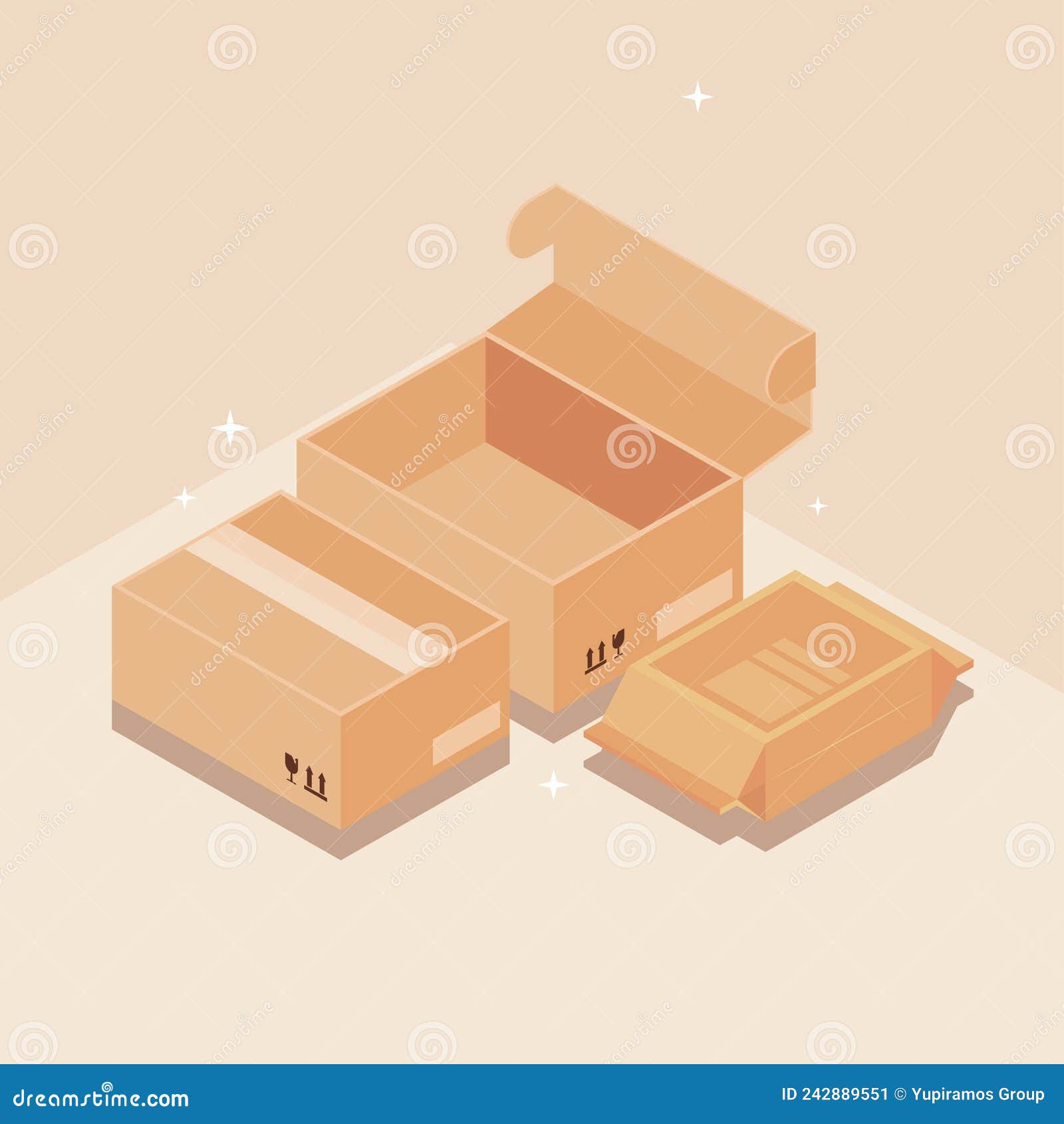 Containers carton and pack stock illustration. Illustration of retail ...