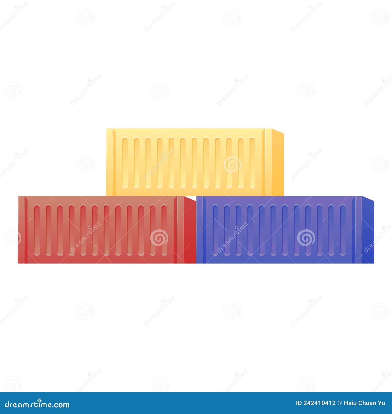 Containers Cartoon Vector Illustration Isolated Object Stock Vector ...