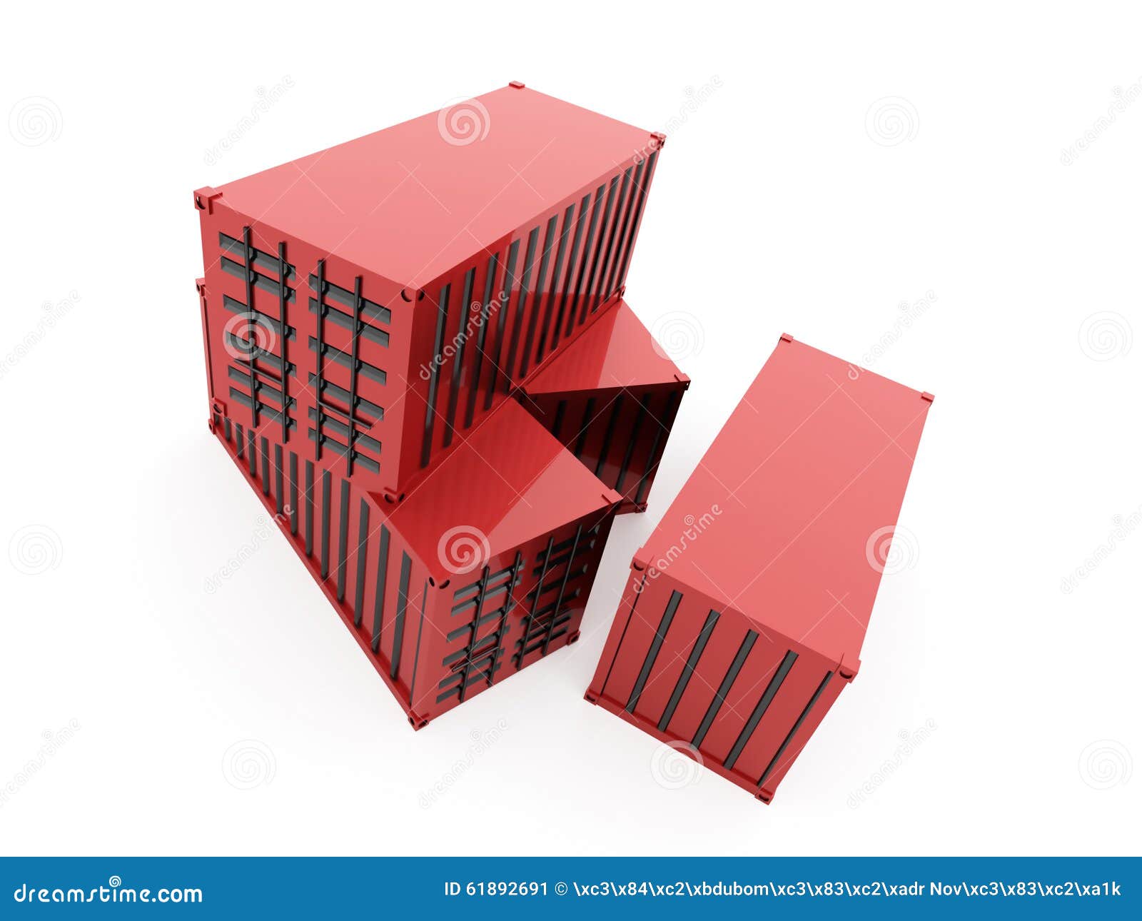 Containers Concept Rendered Stock Illustration - Illustration of ...