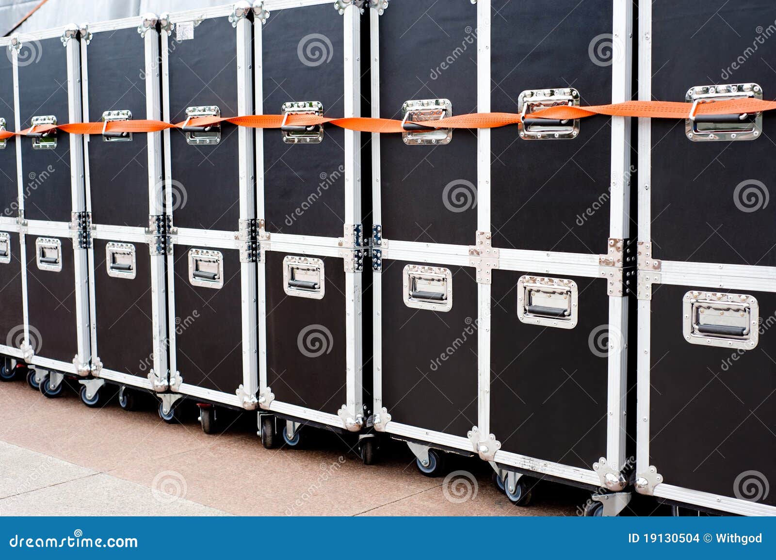 Containers for Concert Equipment Stock Photo - Image of line, concert ...