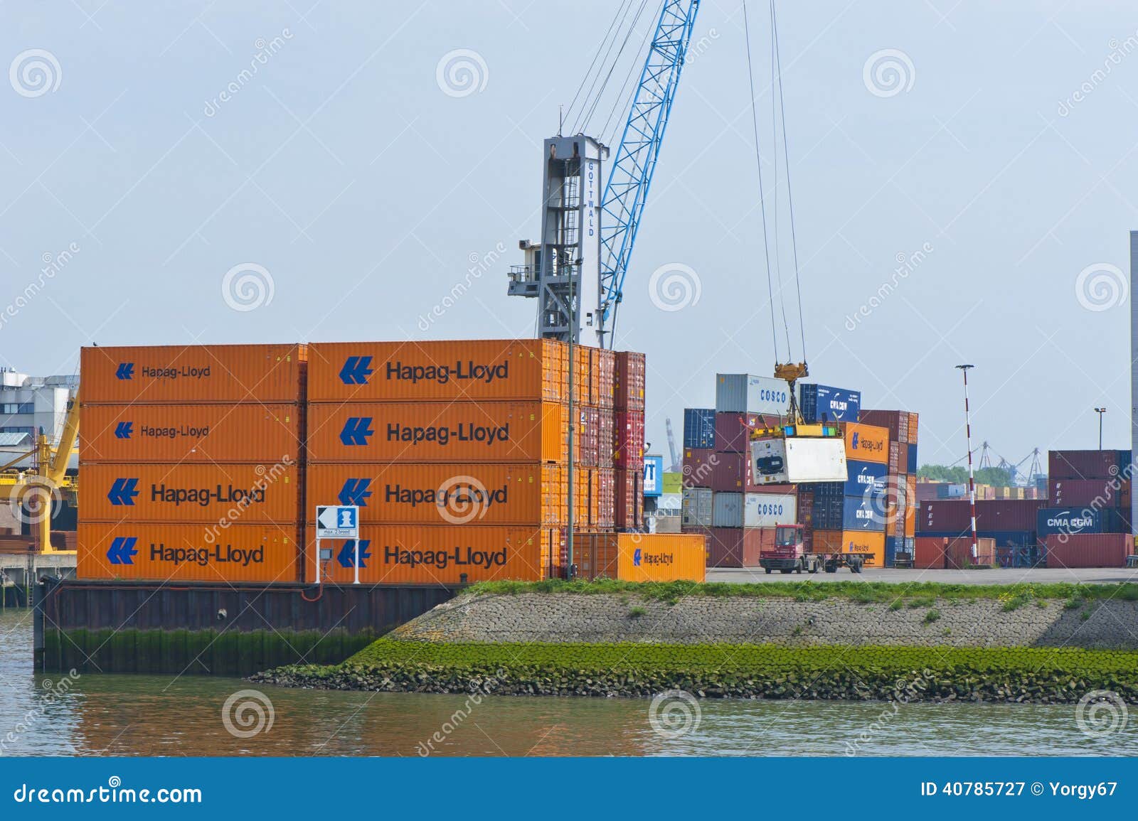 Containers Depo. Rotterdam Port Editorial Photography - Image of dock ...