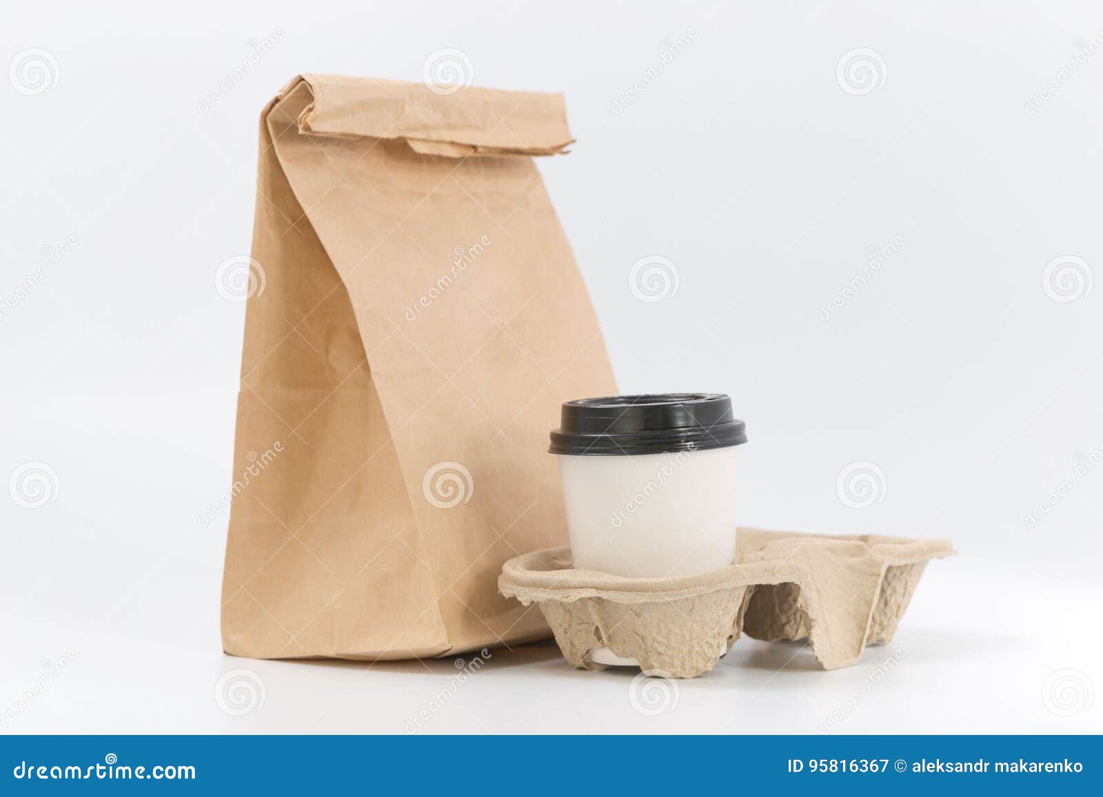 Containers for Fast Food and Beverages. Recyclable Materials Stock ...