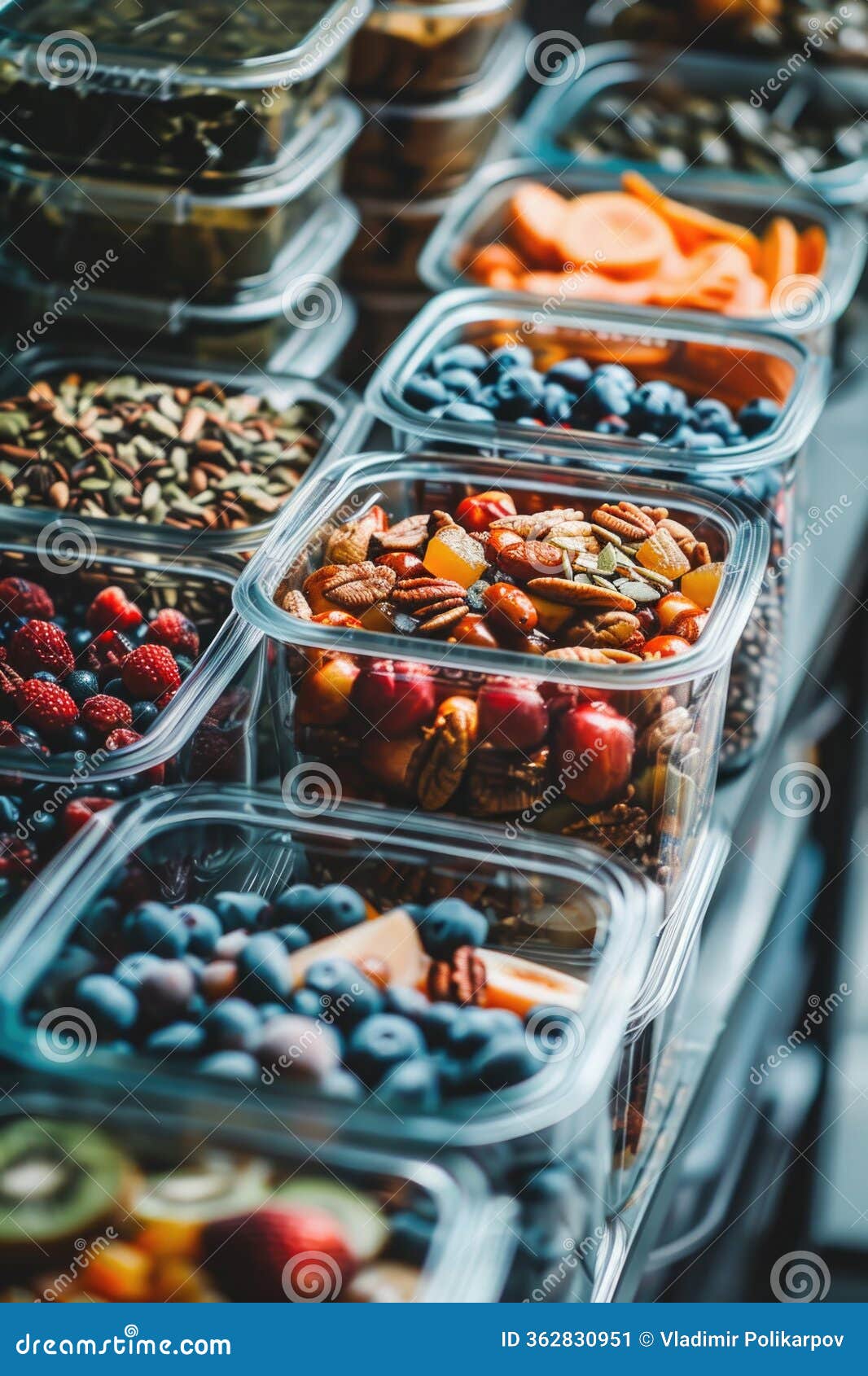 Containers Filled with Different Types of Food, Ideal for Food Storage ...