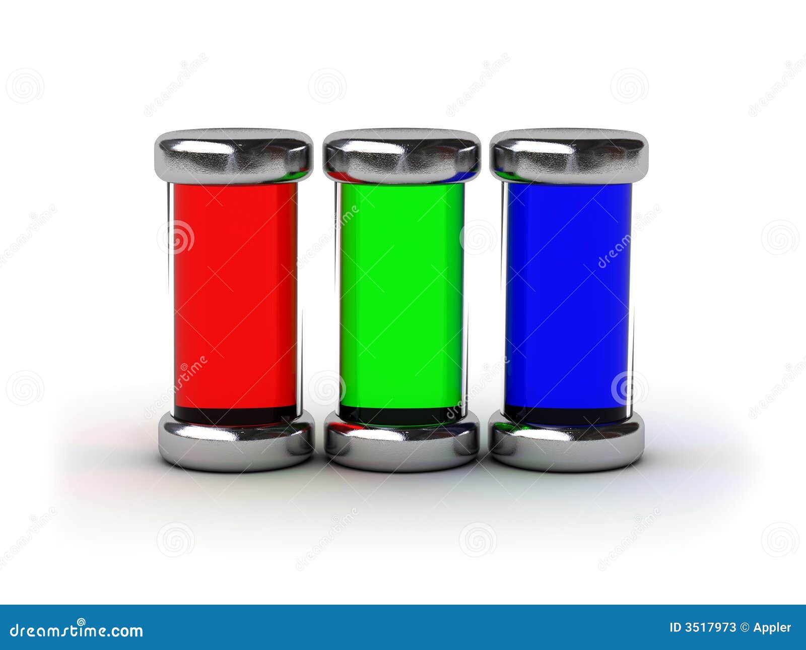 Containers Filled by RGB Ink Stock Illustration - Illustration of blue ...