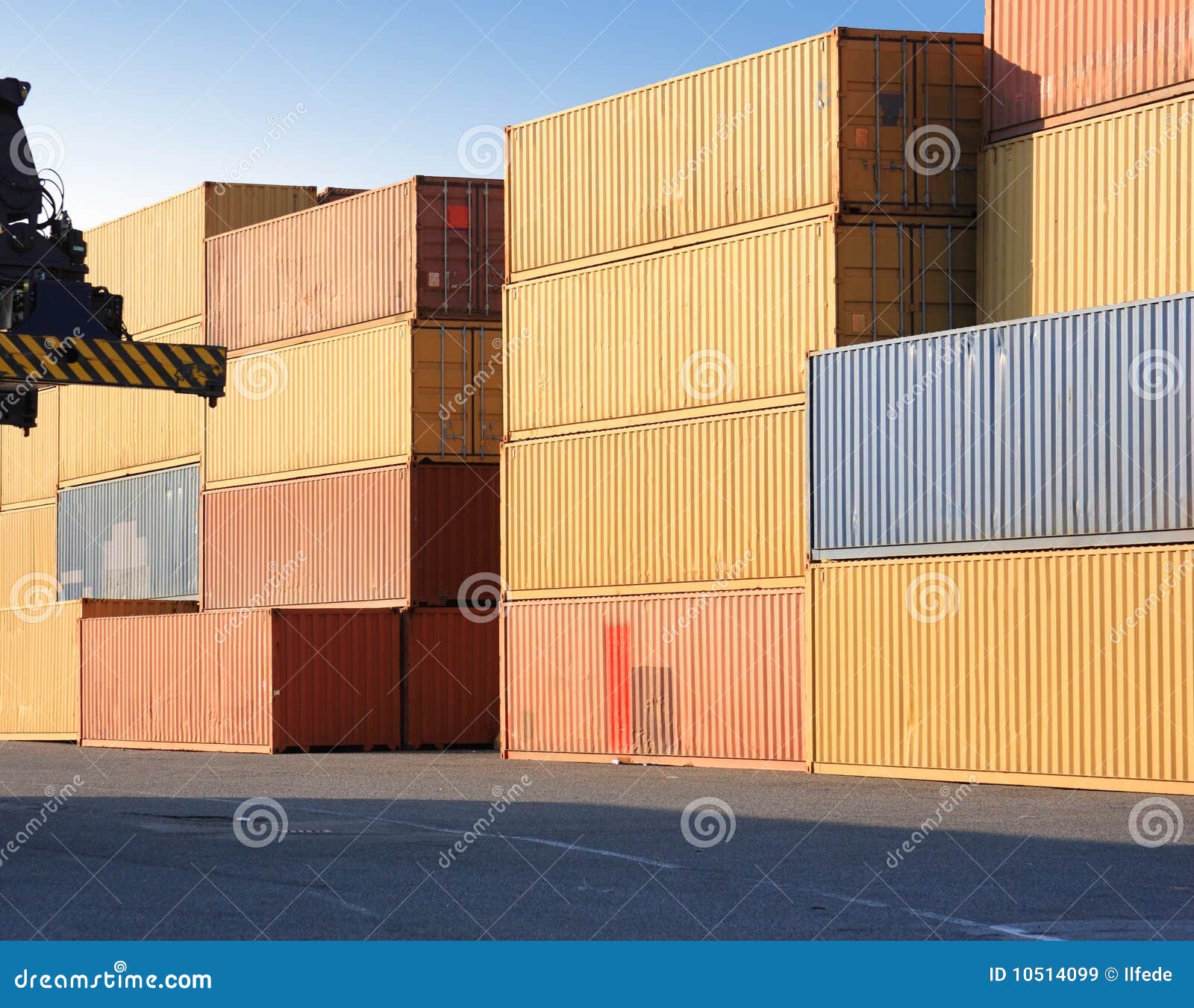 Containers in harbor stock image. Image of goods, docks - 10514099