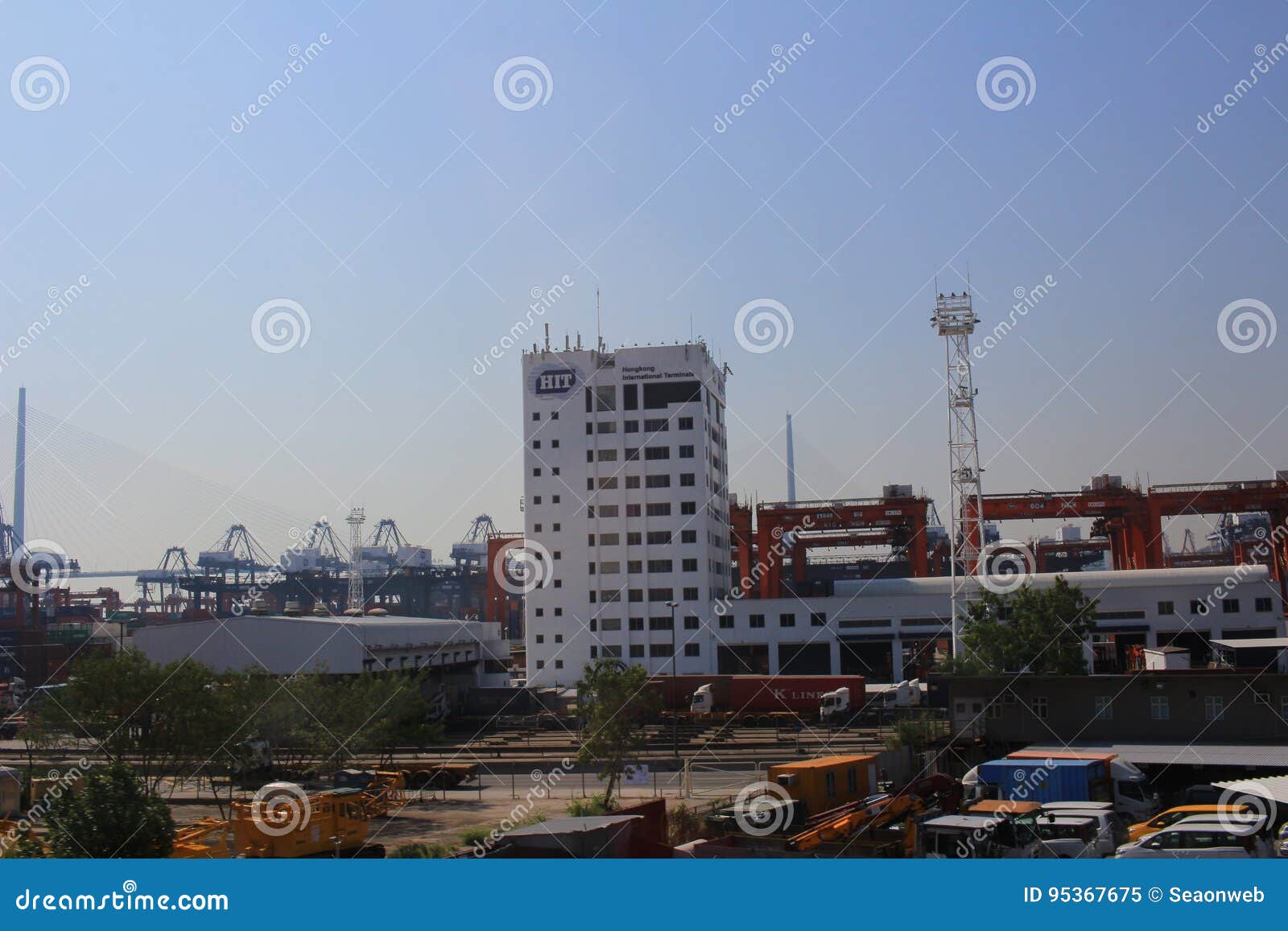 Containers in Hong Kong Kwai Chung Container Terminal Editorial Image ...